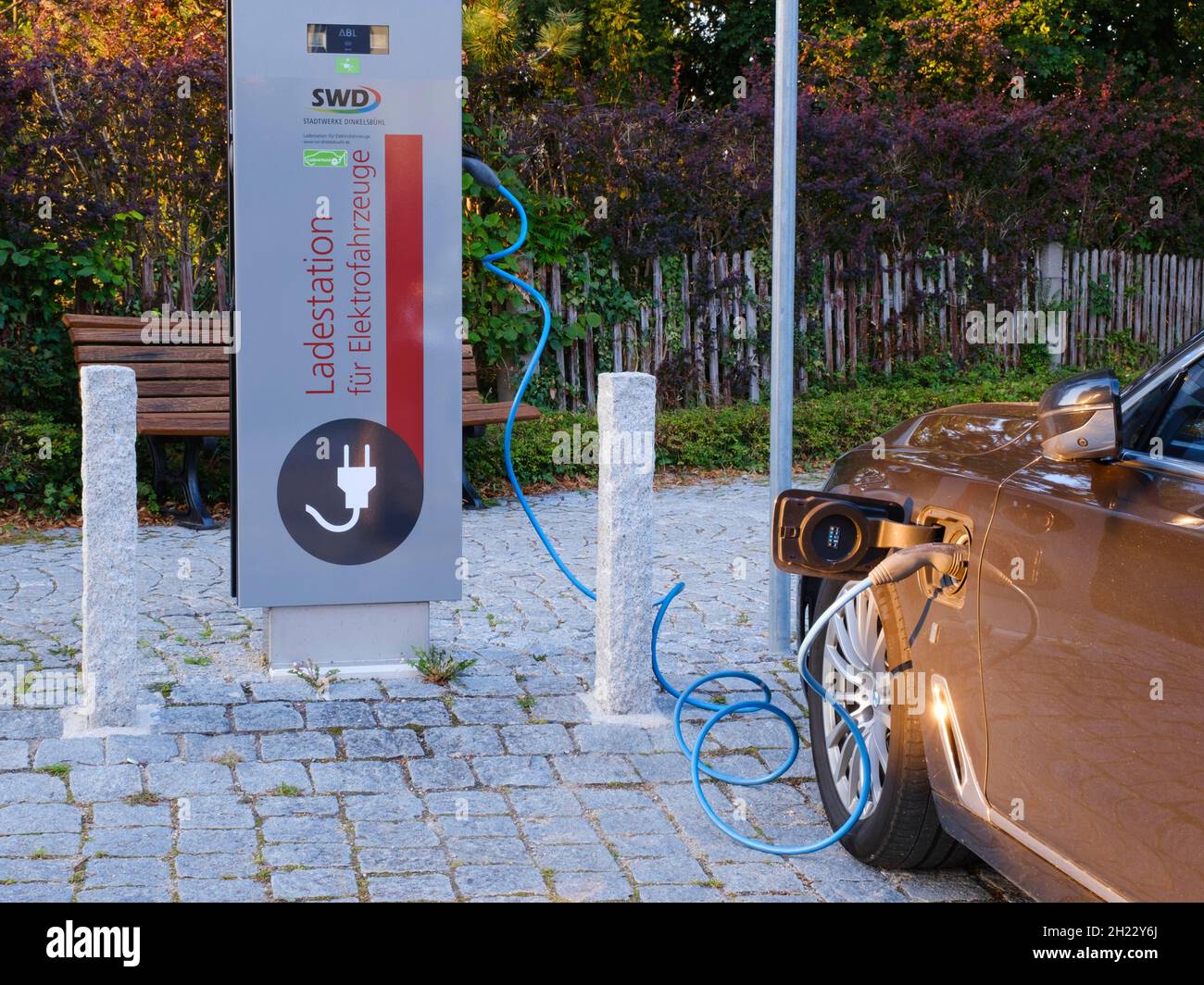 Vehicle charging electricity at charging station for electric vehicles ...