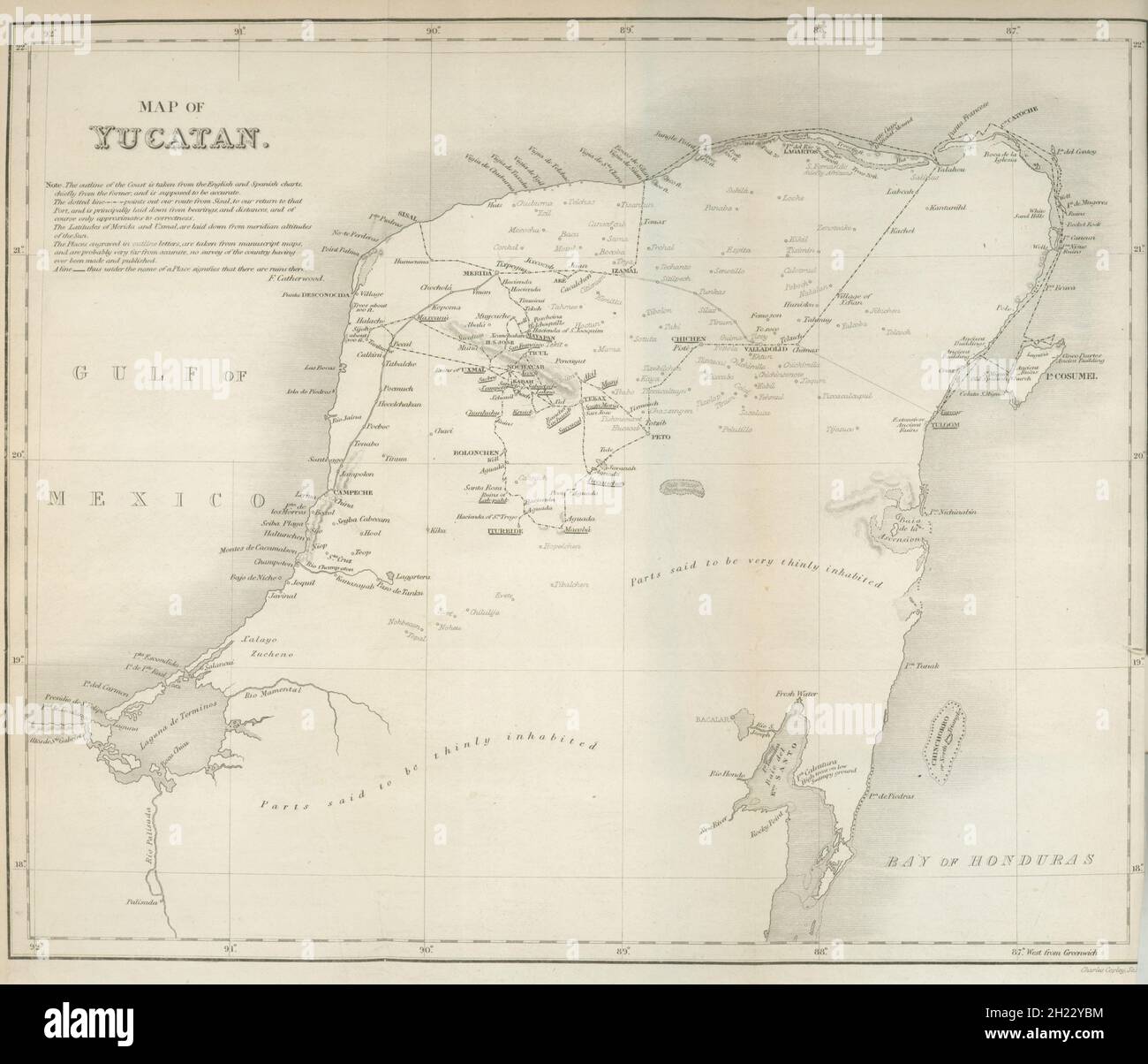 Yucatan peninsula map hi-res stock photography and images - Alamy
