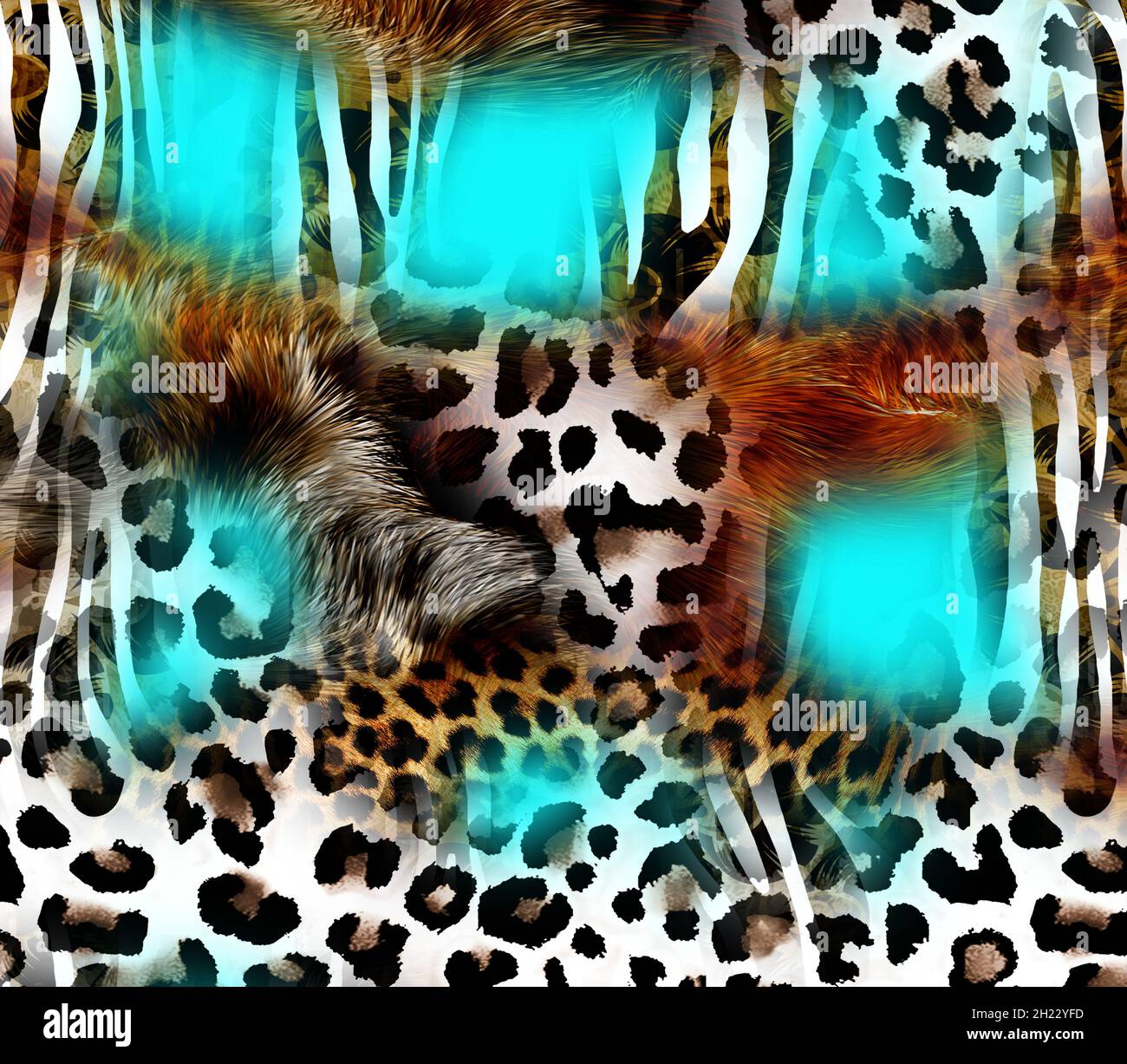 colorful animal prints, fabric patterns Stock Photo - Alamy