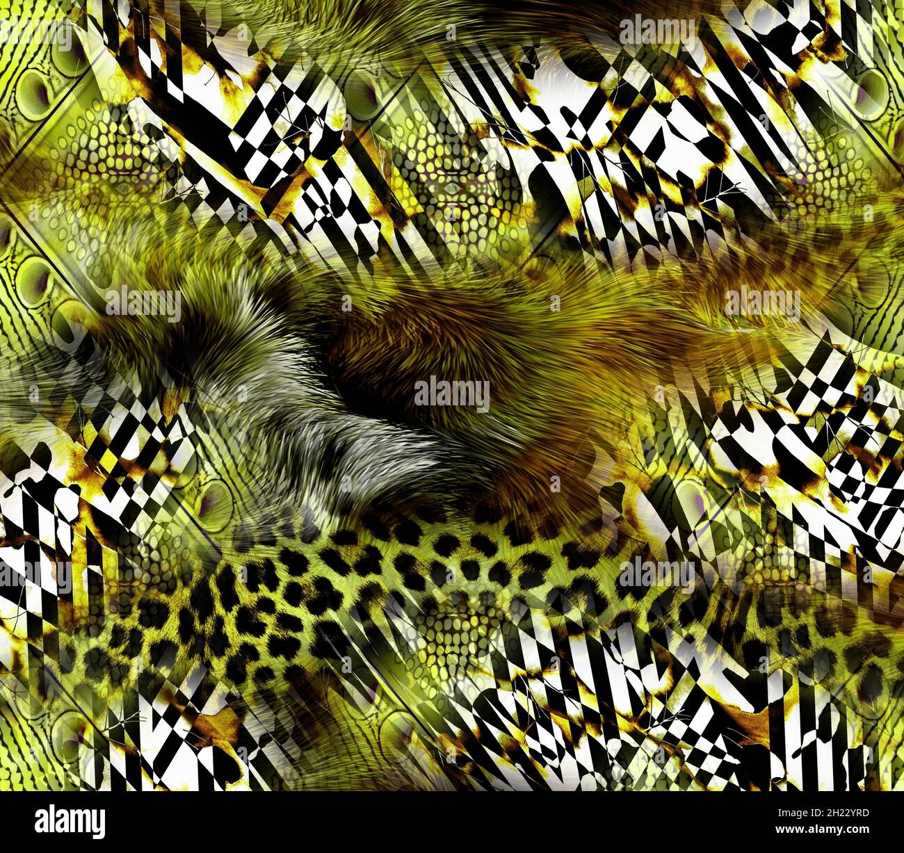 colorful animal prints, fabric patterns Stock Photo - Alamy