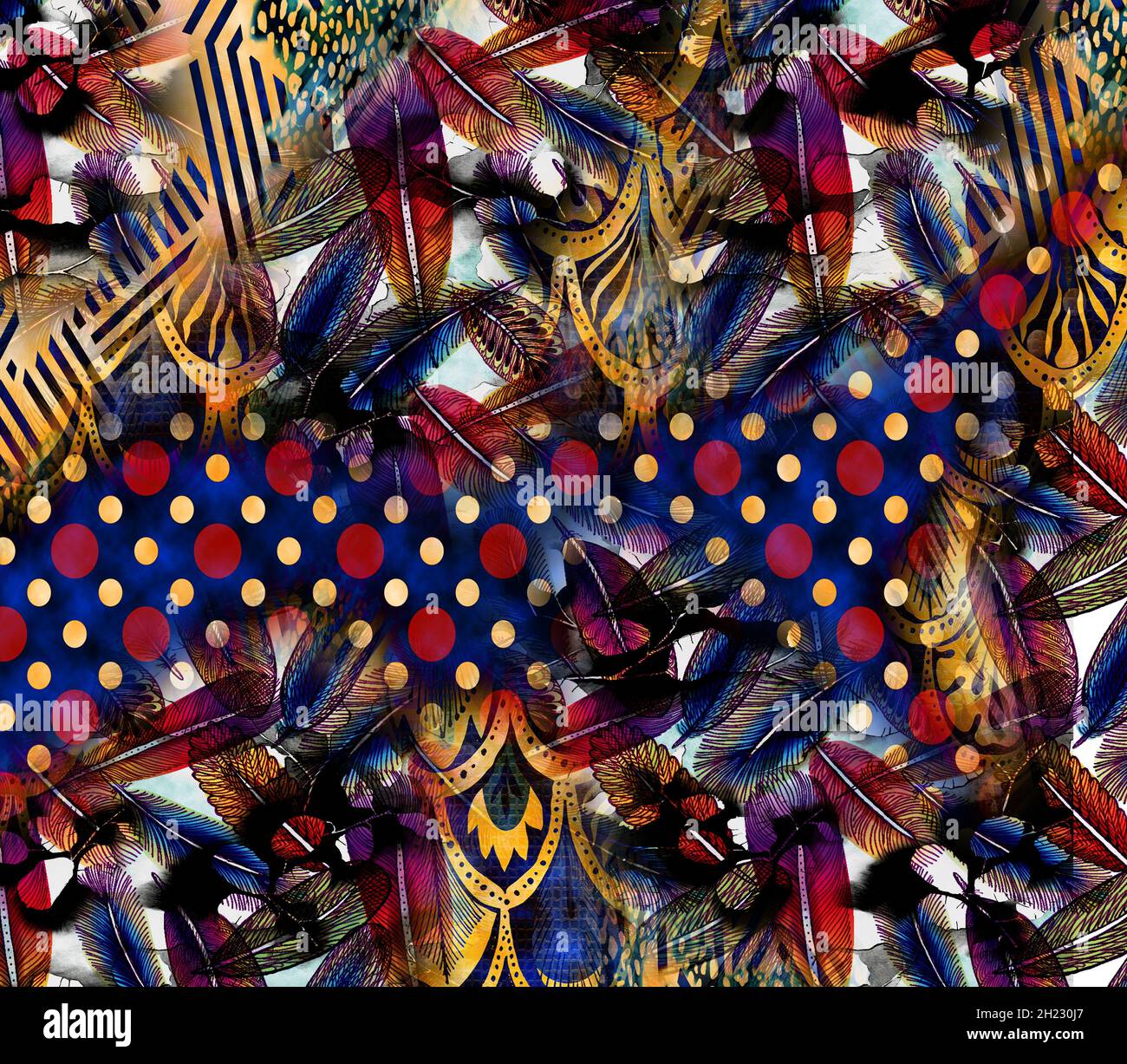 colorful animal prints, fabric patterns Stock Photo - Alamy