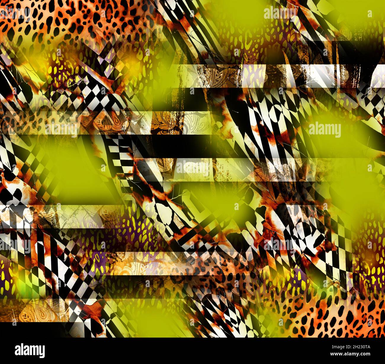 colorful animal prints, fabric patterns Stock Photo - Alamy