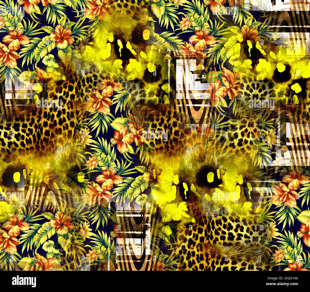 colorful animal prints, fabric patterns Stock Photo - Alamy