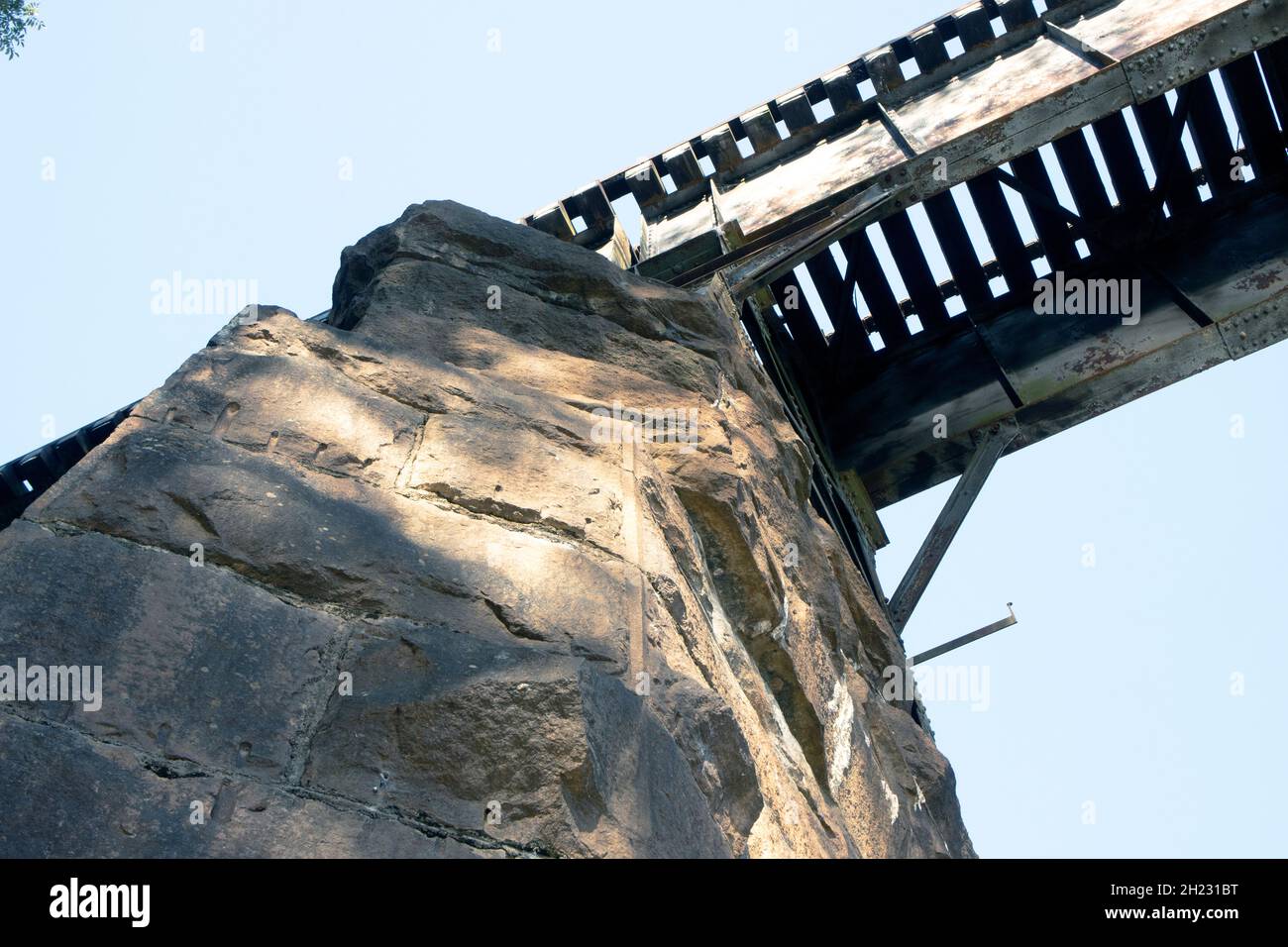 Steel trestle bridge hi-res stock photography and images - Alamy