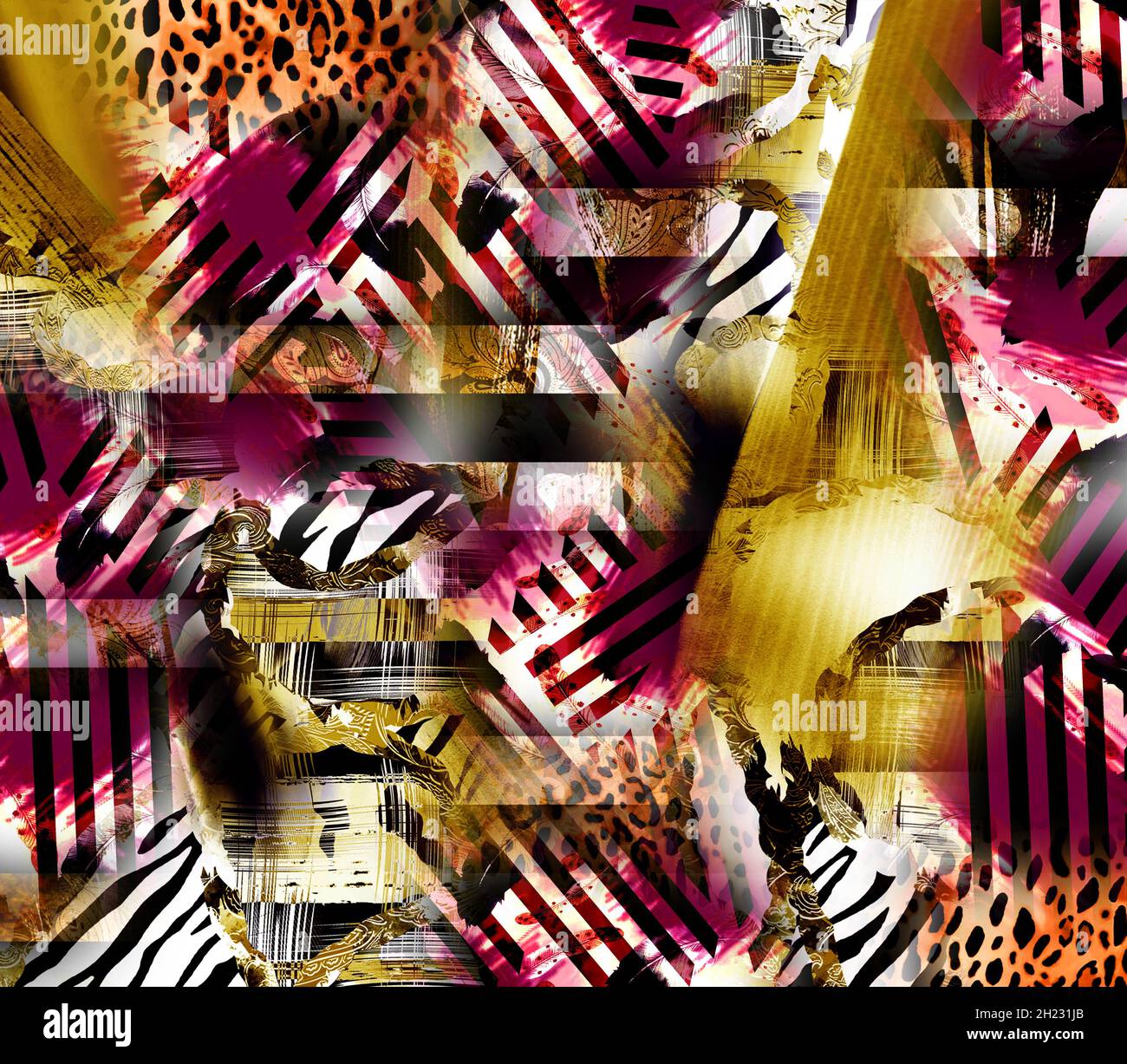colorful animal prints, fabric patterns Stock Photo - Alamy