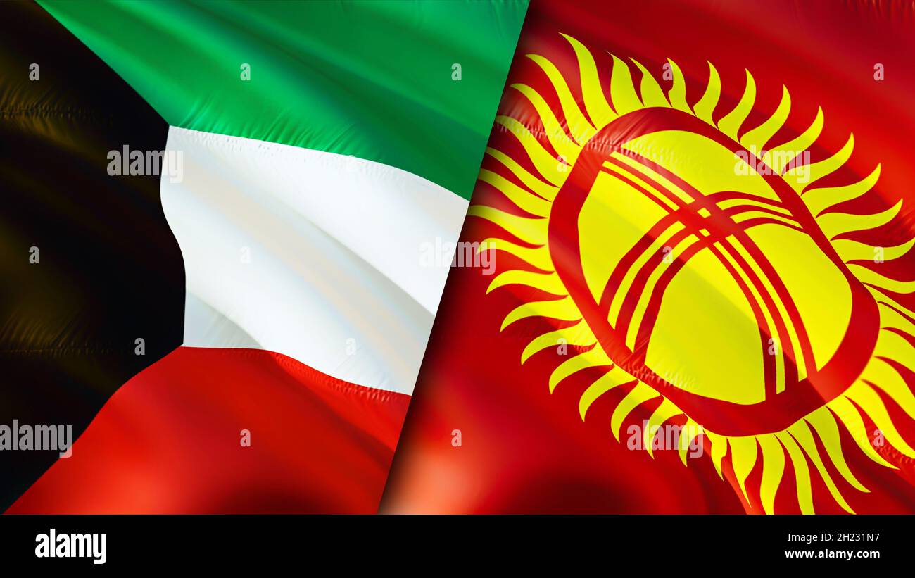 Kyrgyzstan kuwait flag hi-res stock photography and images - Alamy