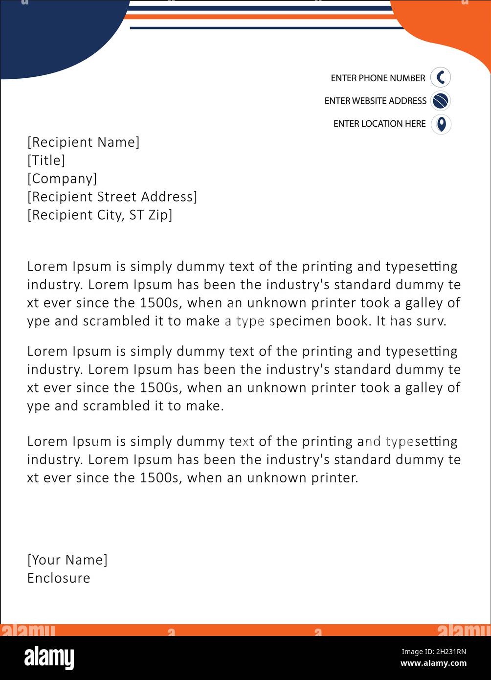 Letterhead texture vector template design Stock Vector Image & Art - Alamy