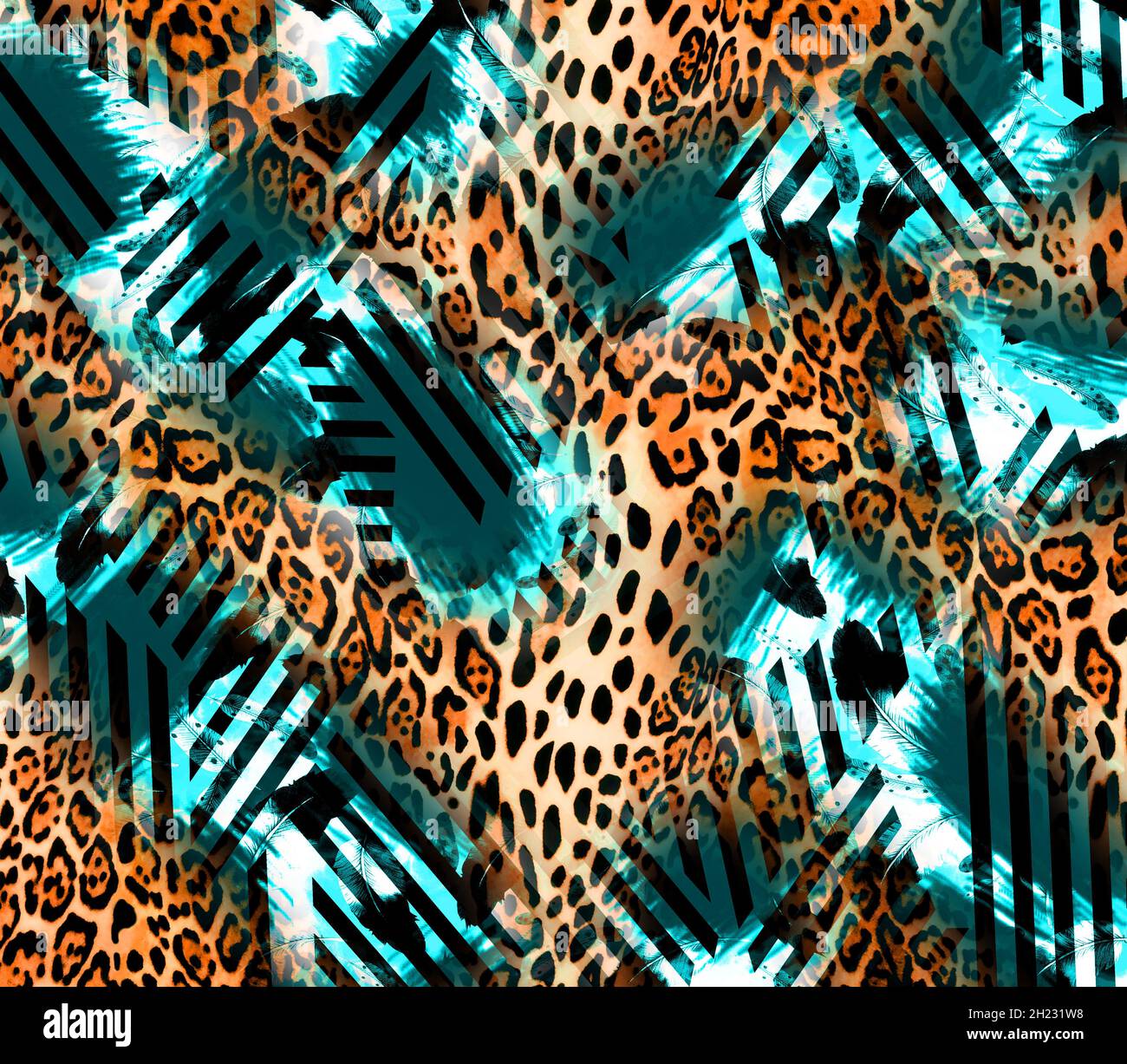 colorful animal prints, fabric patterns Stock Photo - Alamy