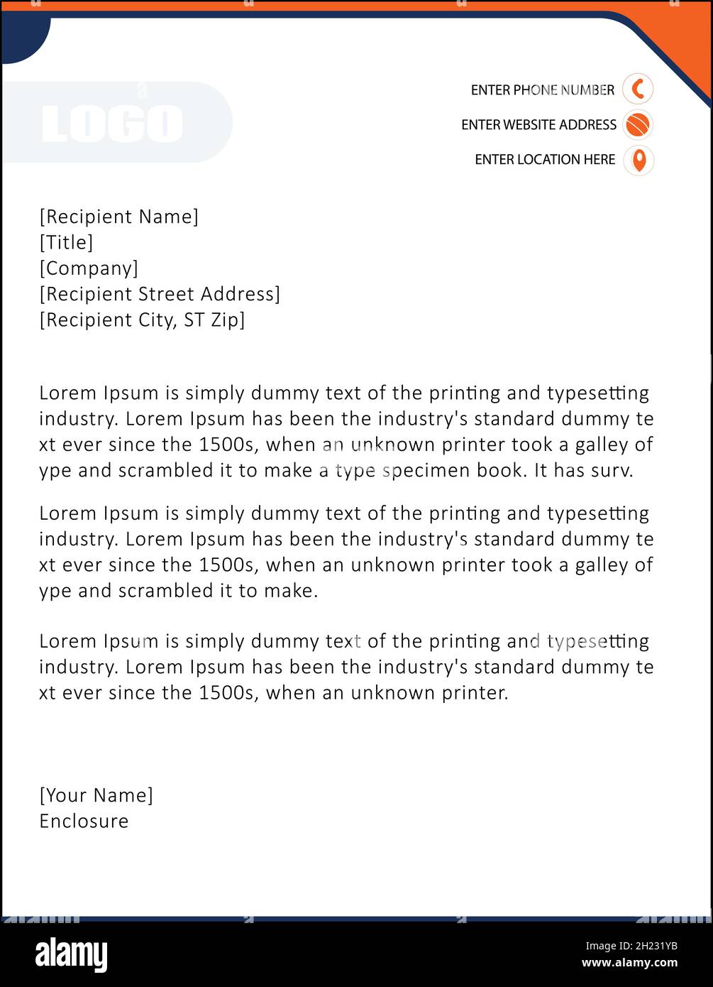 Letterhead texture vector template design Stock Vector Image & Art - Alamy