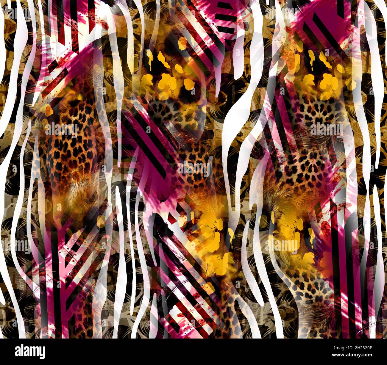 colorful animal prints, fabric patterns Stock Photo - Alamy