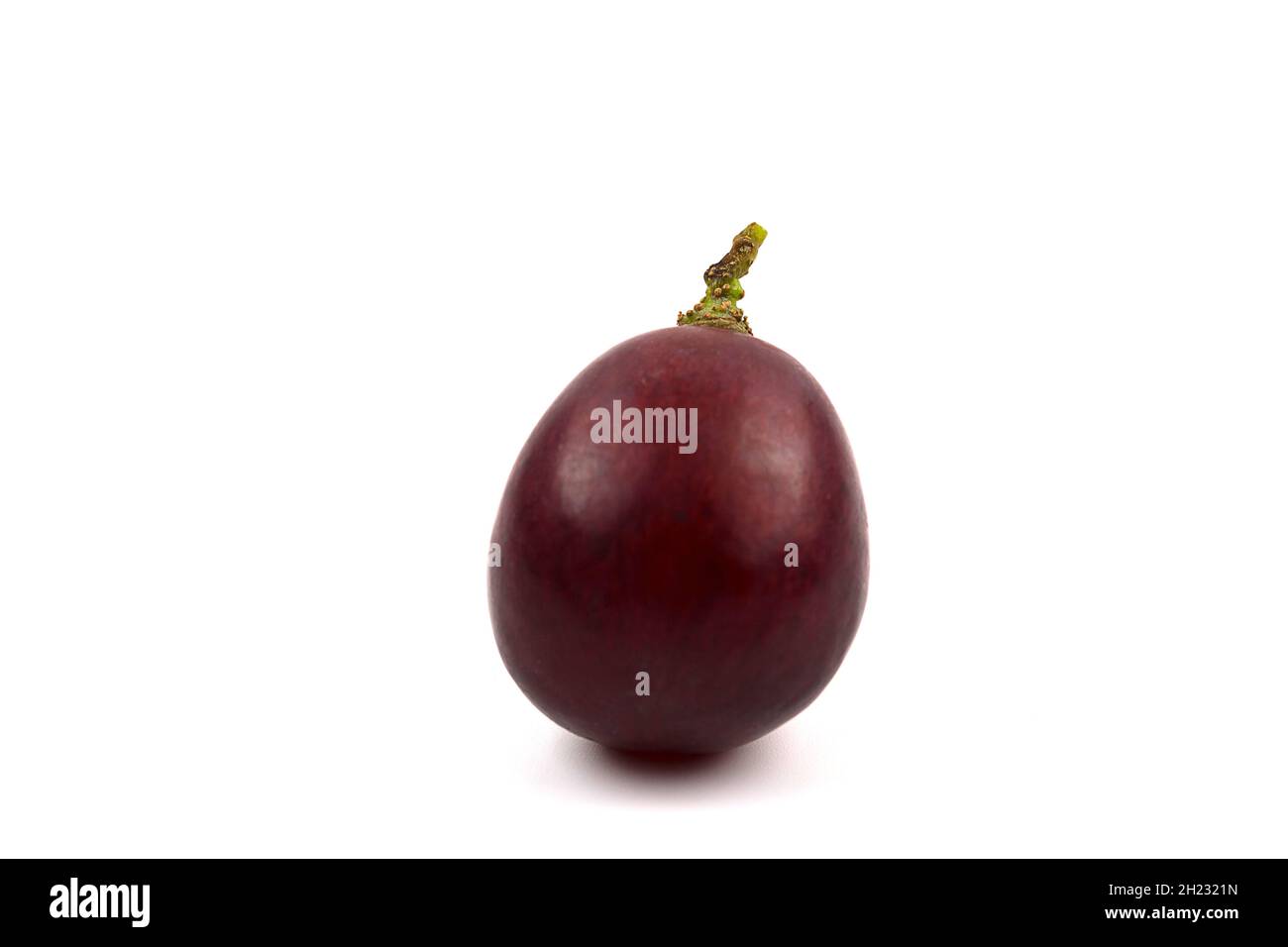 Single berry of red grape isolated on a white background Stock Photo ...