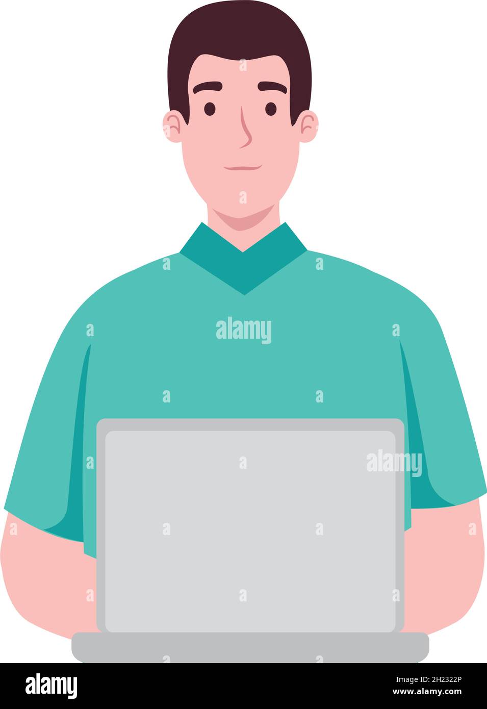 man using laptop Stock Vector Image & Art - Alamy