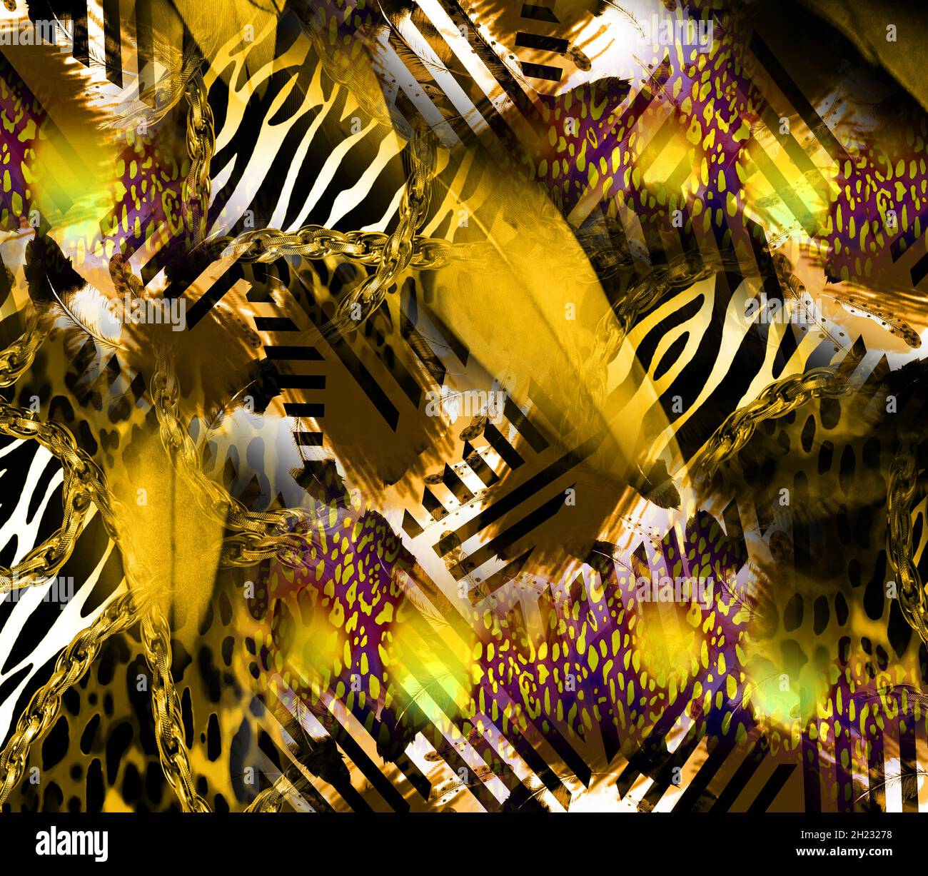 colorful animal prints, fabric patterns Stock Photo - Alamy