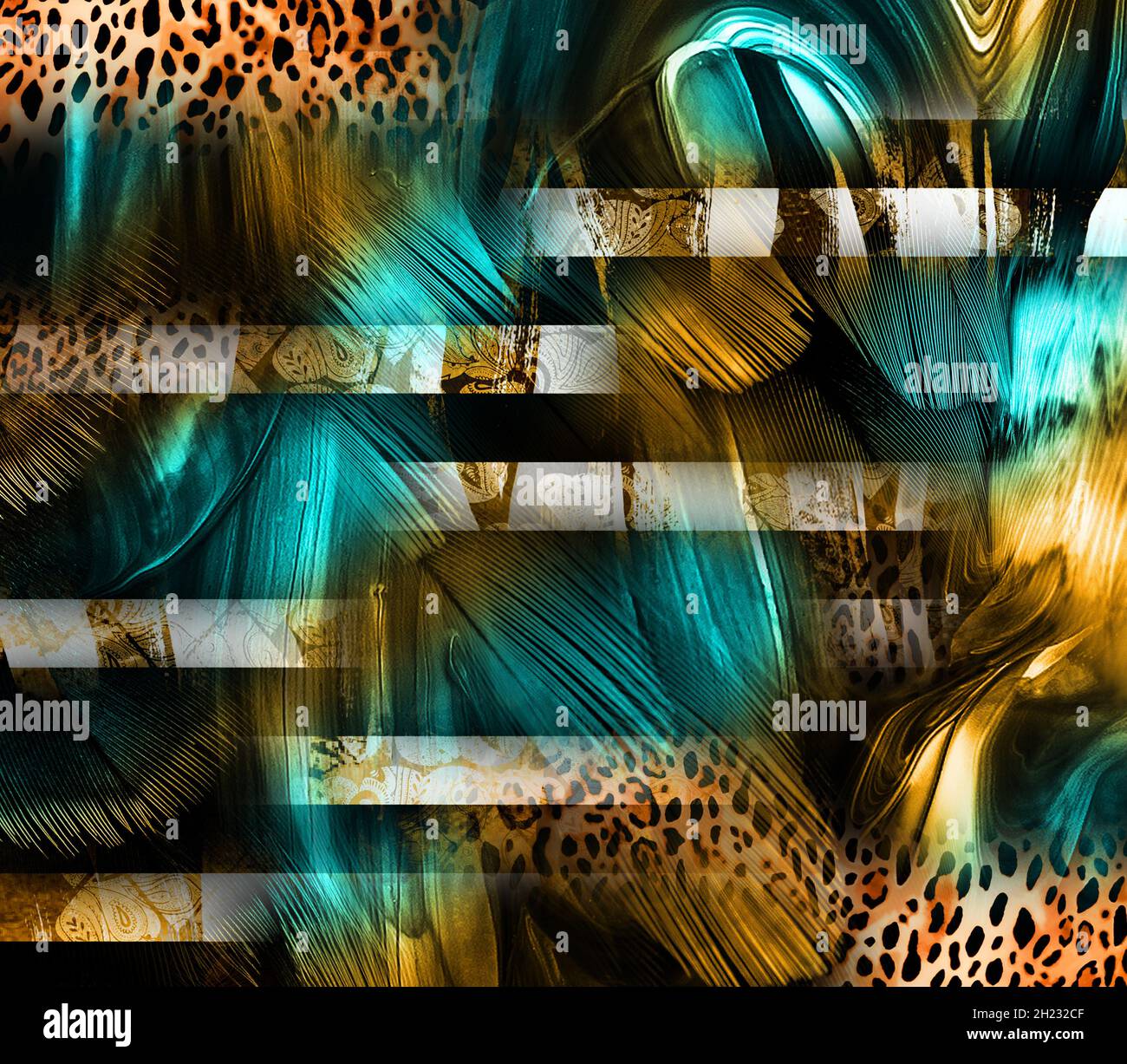 colorful animal prints, fabric patterns Stock Photo - Alamy