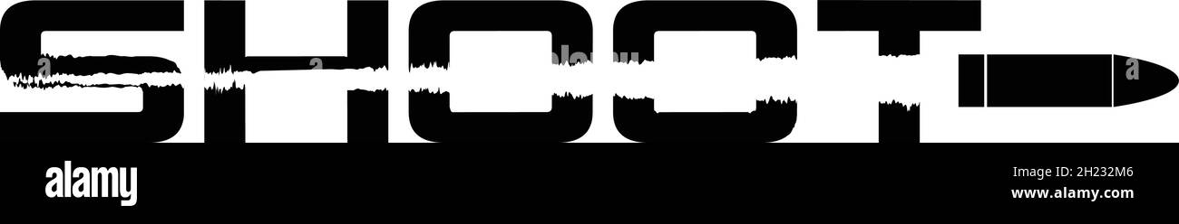 LETTER SHOOT LOGO DESIGN WITH NEGATIVE SPACE EFFECT FOR ILLUSTRATION ...