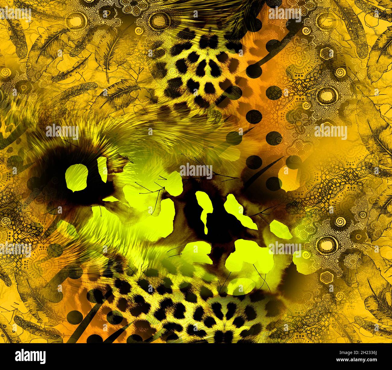 colorful animal prints, fabric patterns Stock Photo - Alamy