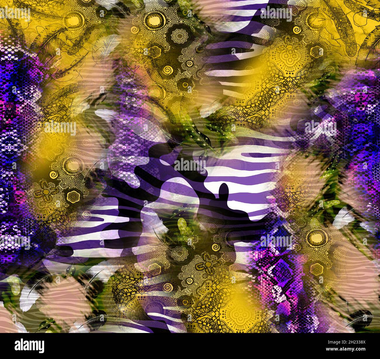 colorful animal prints, fabric patterns Stock Photo - Alamy