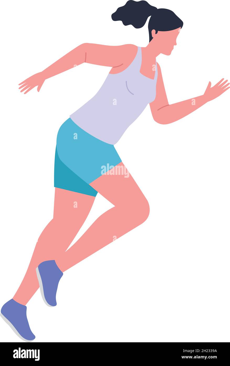 Woman fast walk exercise Stock Vector Images - Alamy