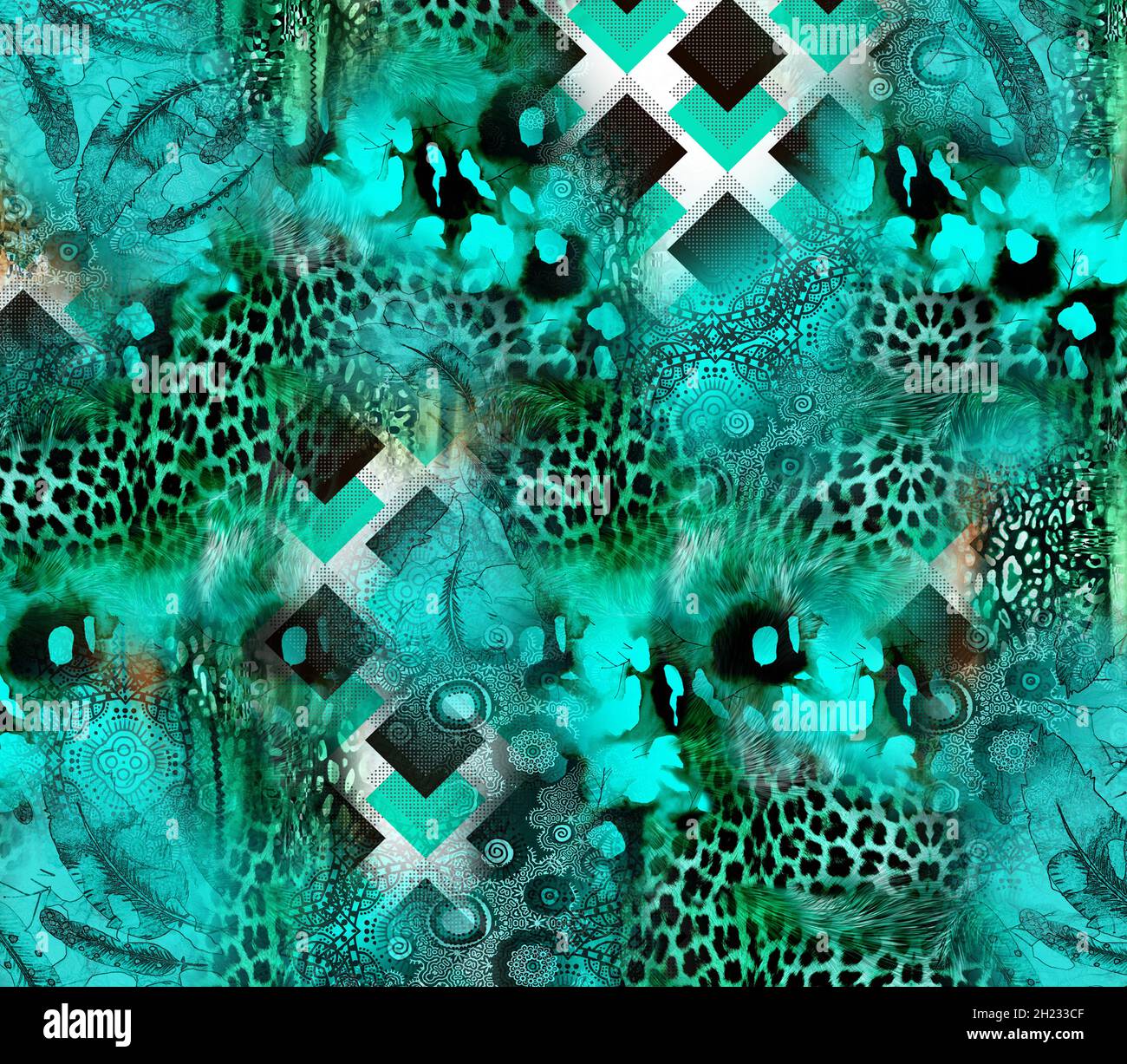 colorful animal prints, fabric patterns Stock Photo - Alamy