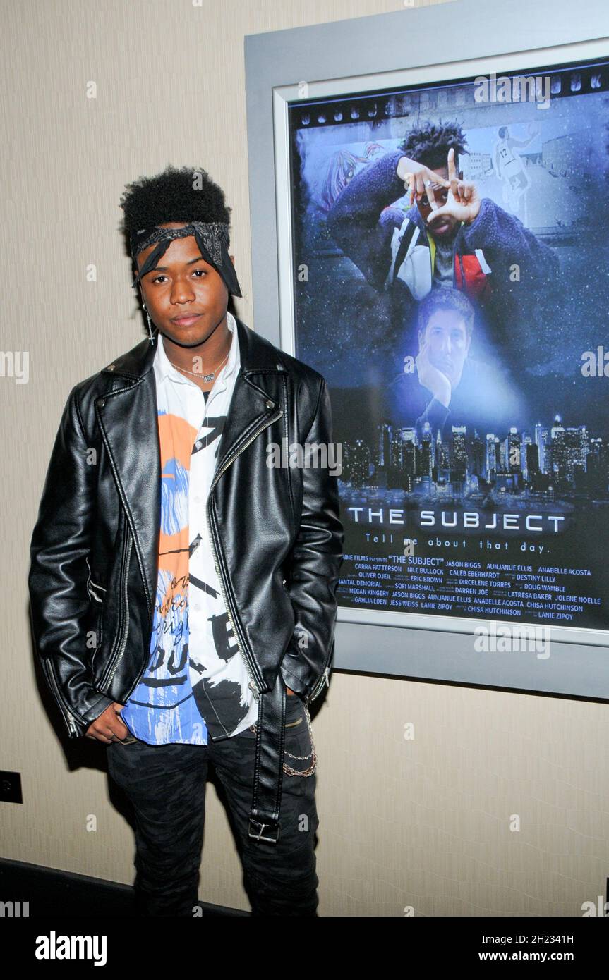 New York, United States. 19th Oct, 2021. Actor Nile Bullock poses next ...