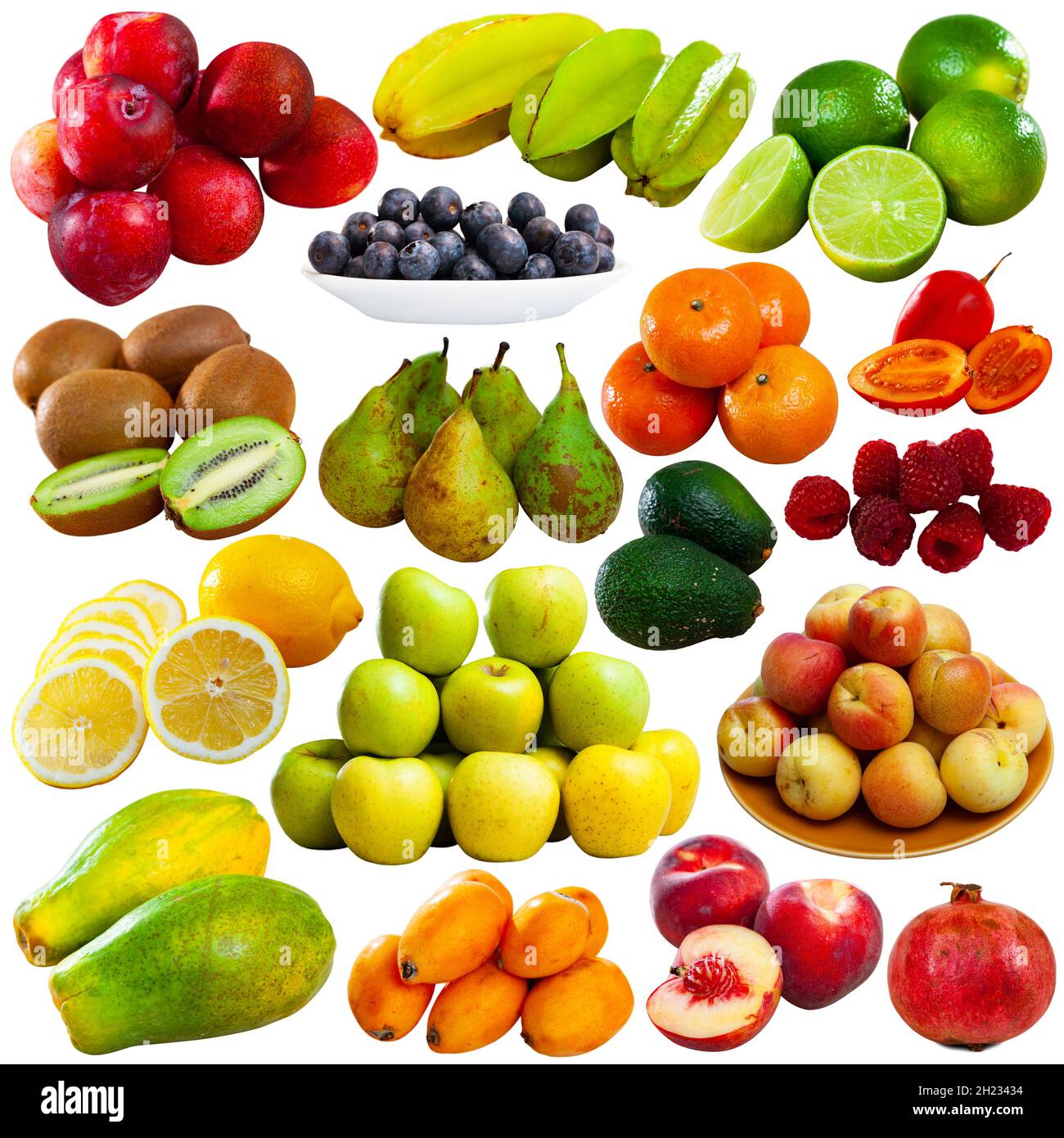 Collage different fruits Cut Out Stock Images & Pictures - Alamy