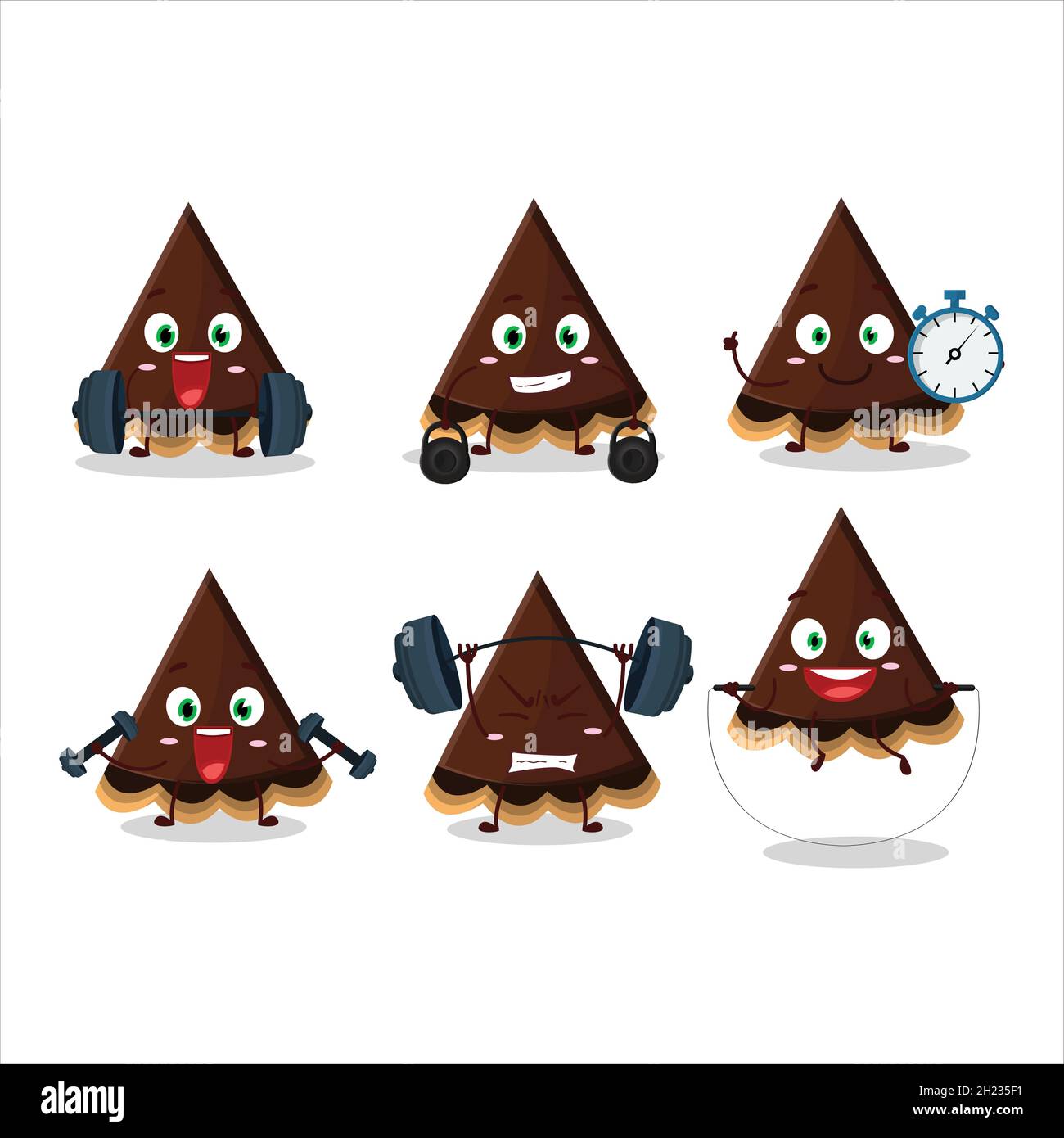 A healthy slice of chocolate tart cartoon style trying some tools on ...