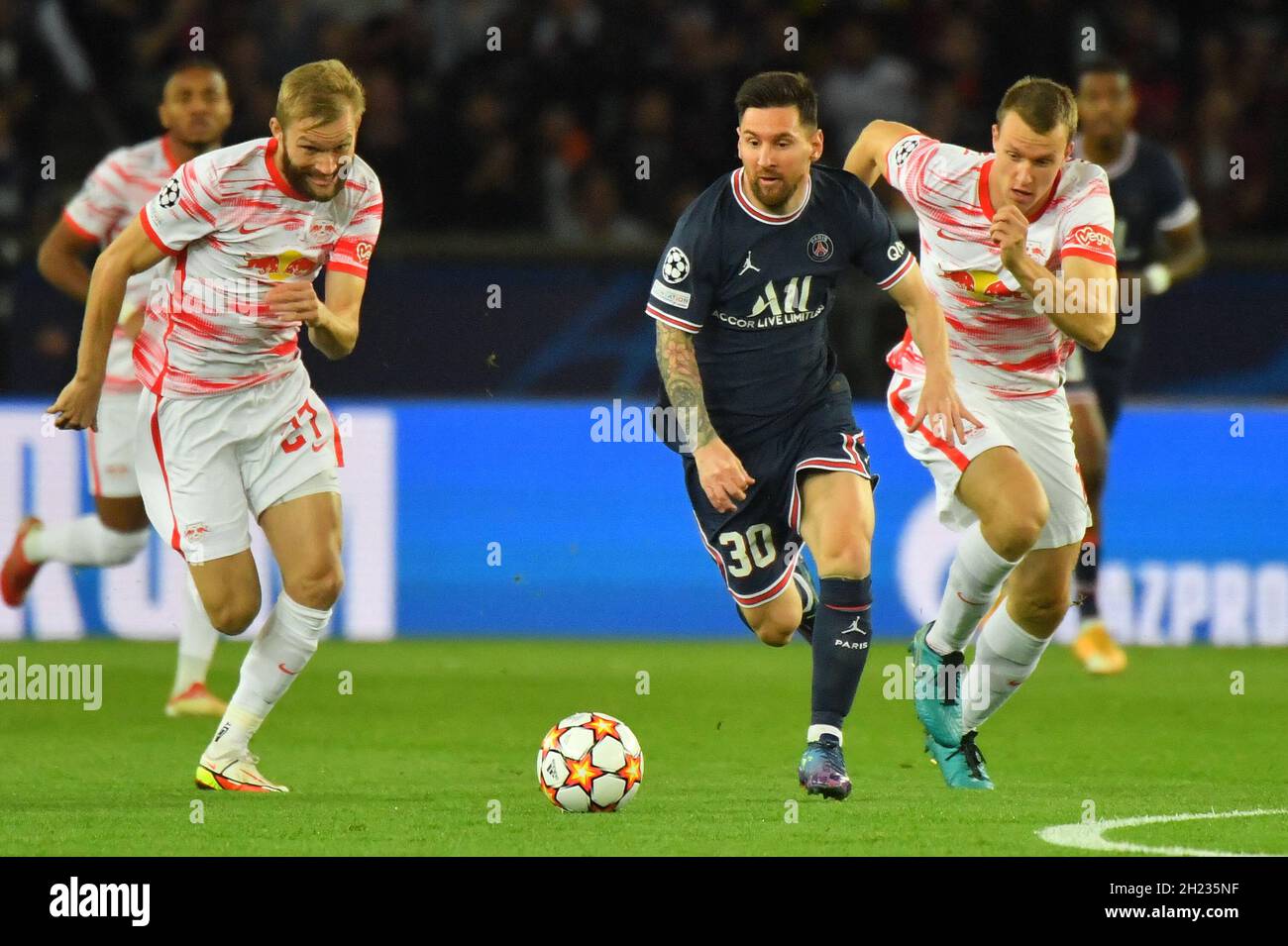 Paris, France, on October/ 2021, Paris Saint-Germain's Lionel Messi ...
