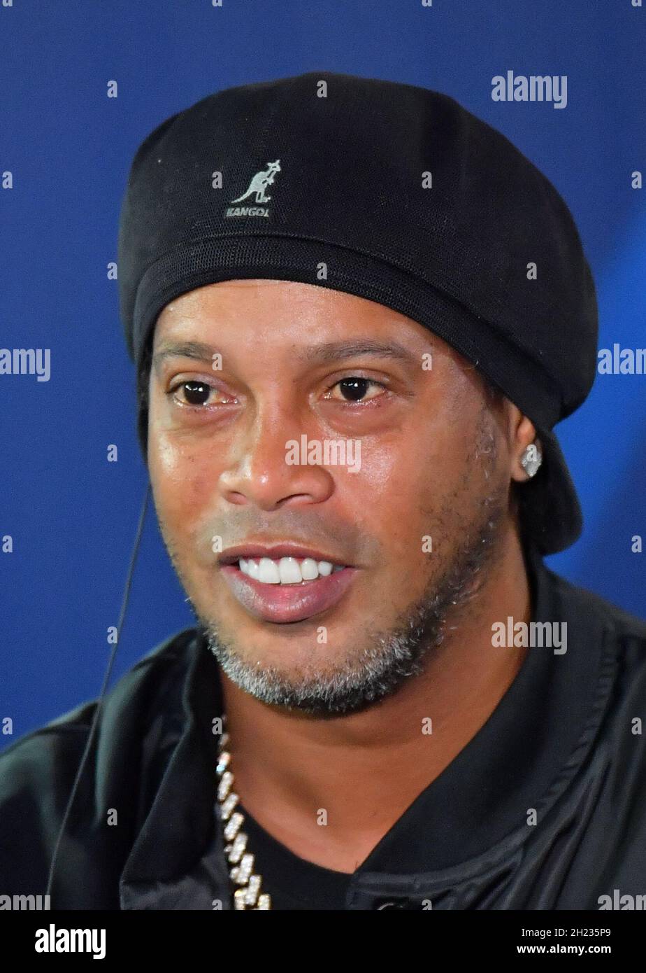 Paris, France, on October/ 2021, Former Paris Saint-Germain's Ronaldino ...