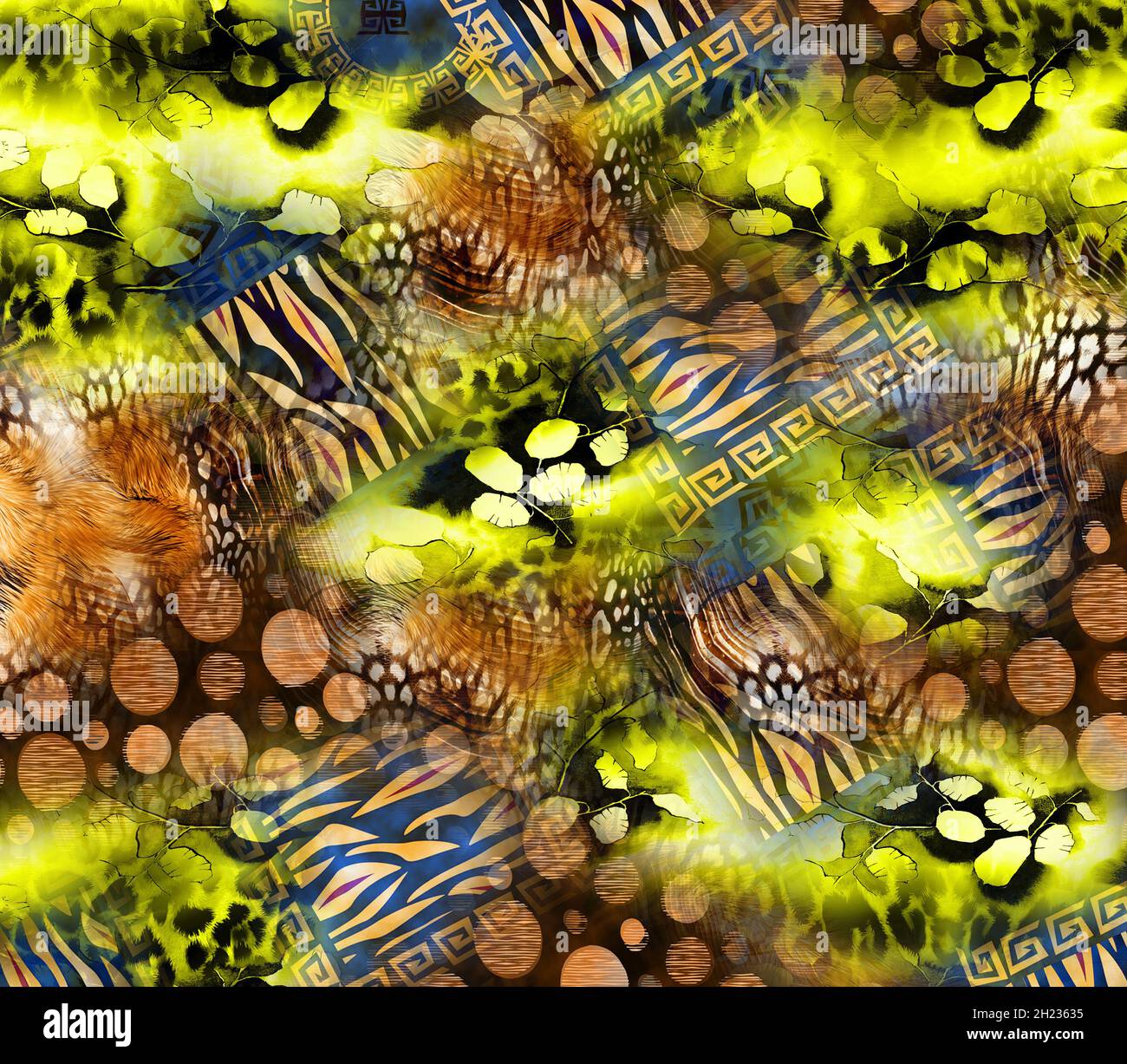 colorful animal prints, fabric patterns Stock Photo - Alamy