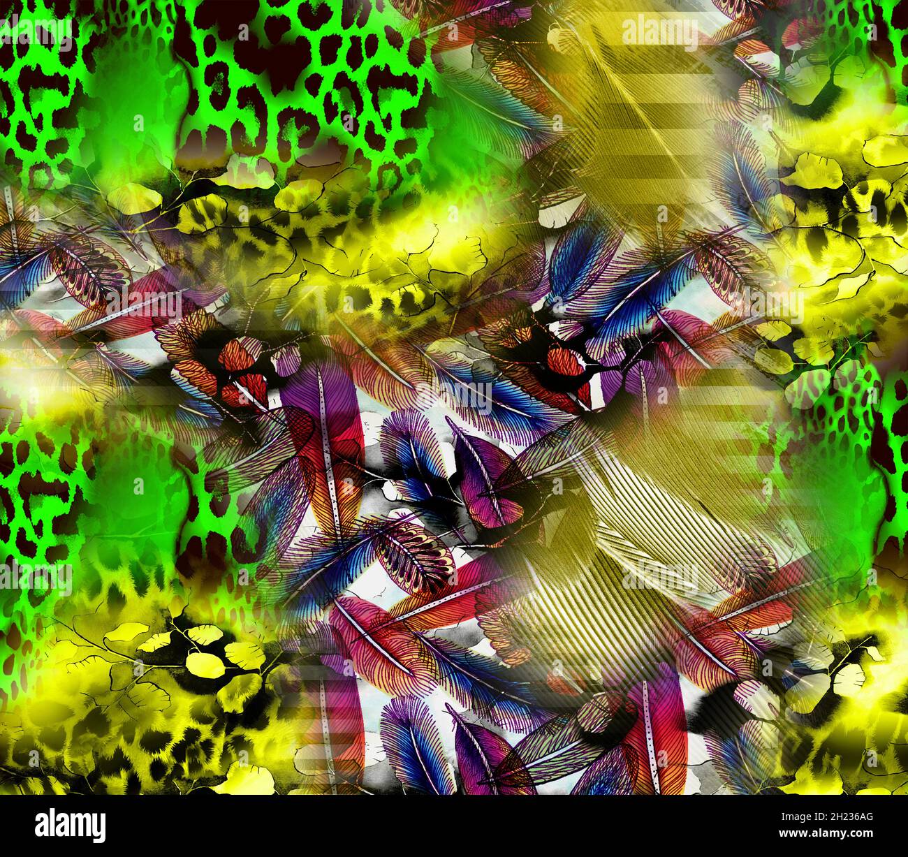 colorful animal prints, fabric patterns Stock Photo - Alamy