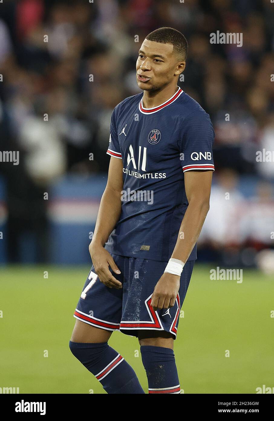 Paris, France, on October/ 2021, Kylian MBAPPE of PSG disappointed ...
