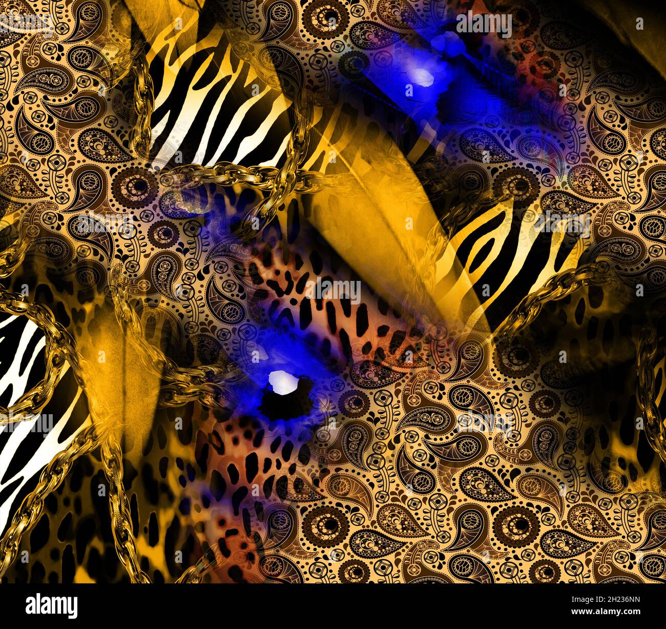 colorful animal prints, fabric patterns Stock Photo - Alamy