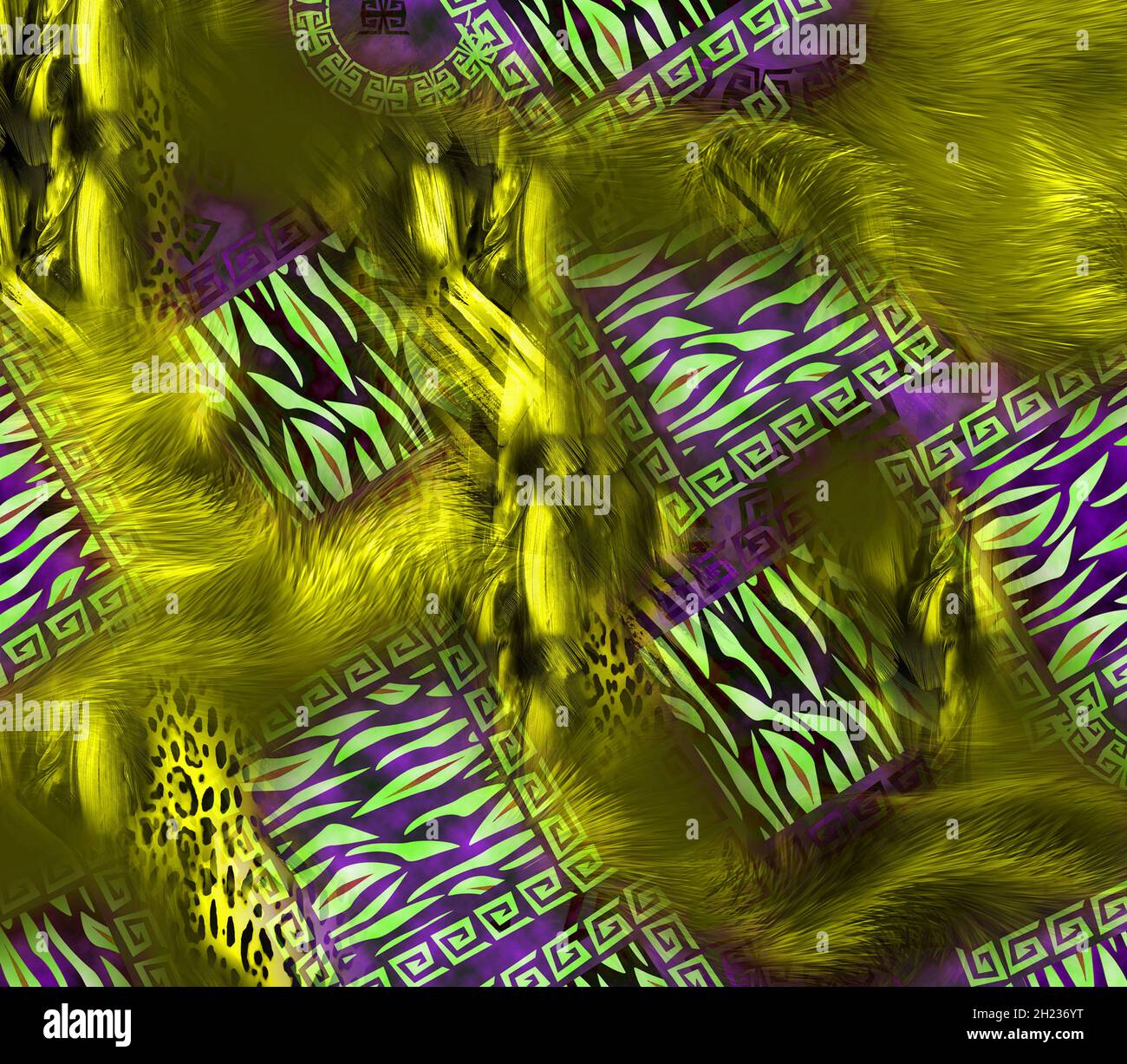 colorful animal prints, fabric patterns Stock Photo - Alamy