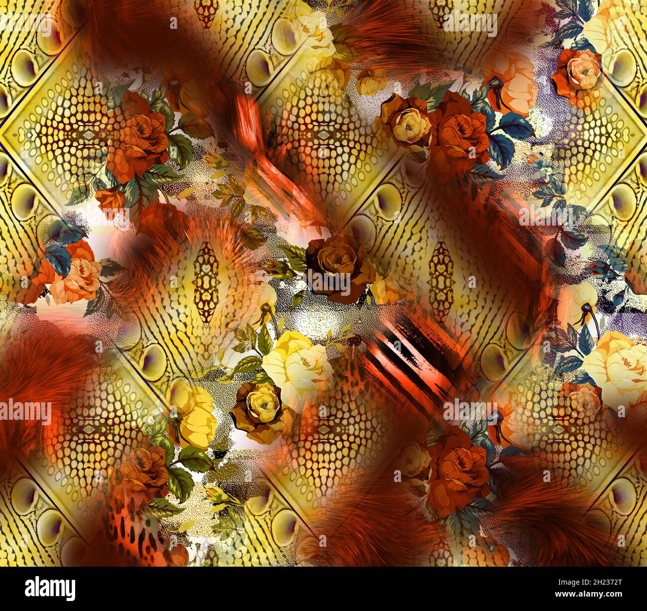 colorful animal prints, fabric patterns Stock Photo - Alamy