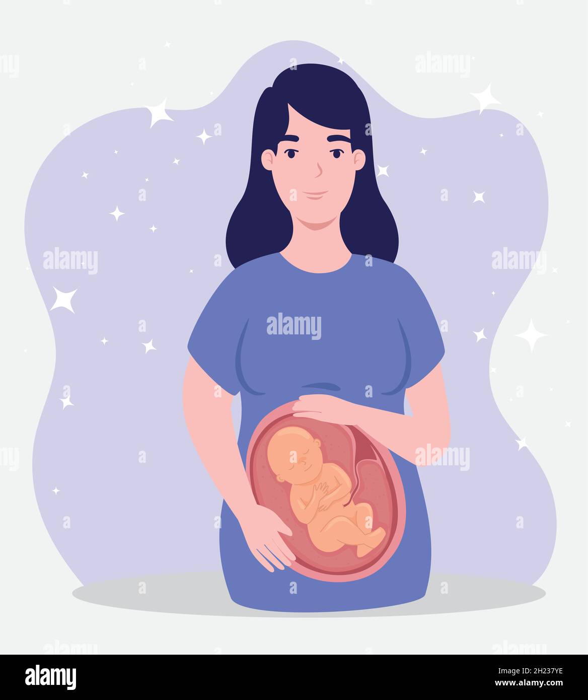 young woman pregnant Stock Vector Image & Art - Alamy