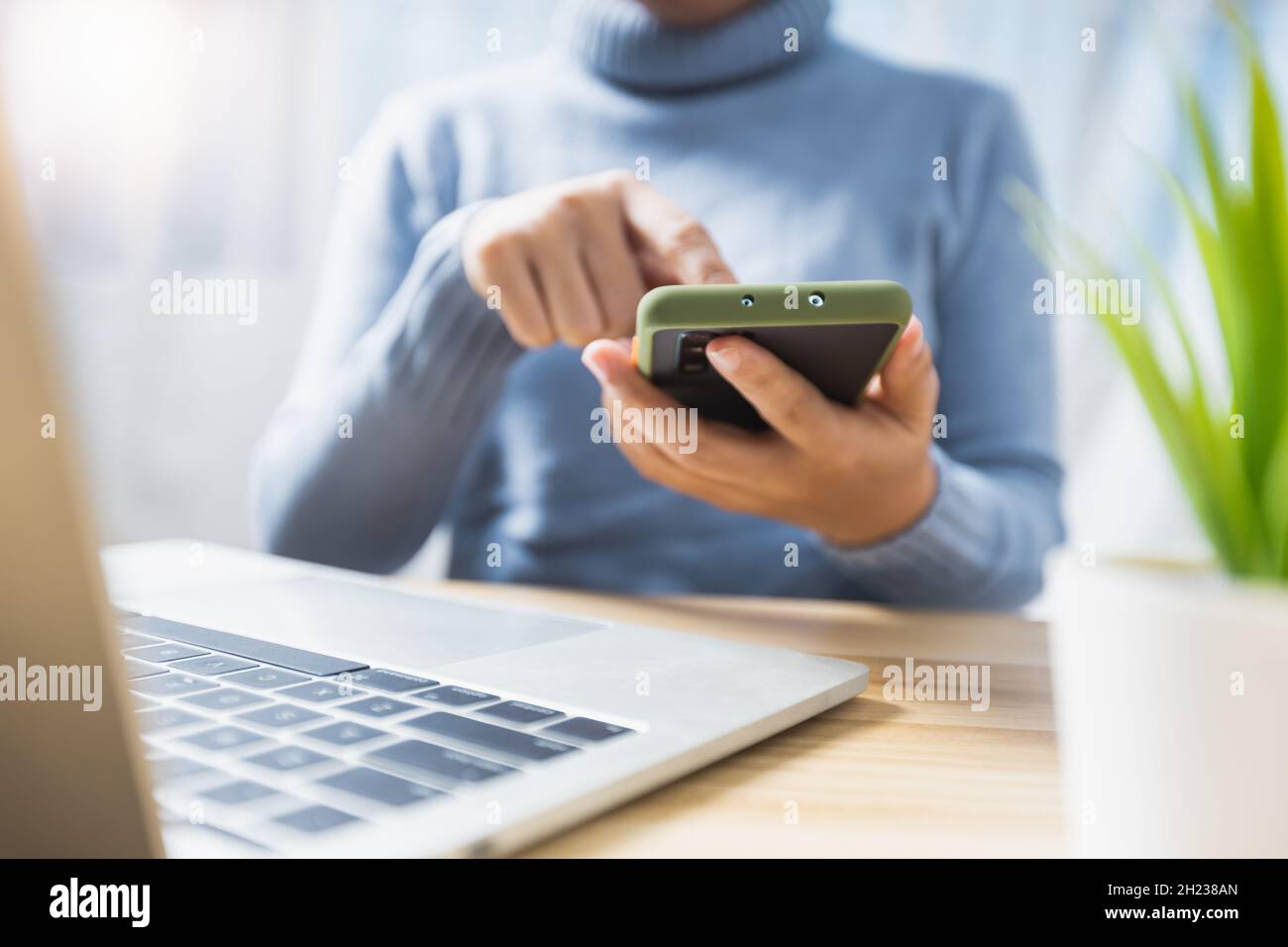 Girl pressing screen hi-res stock photography and images - Alamy