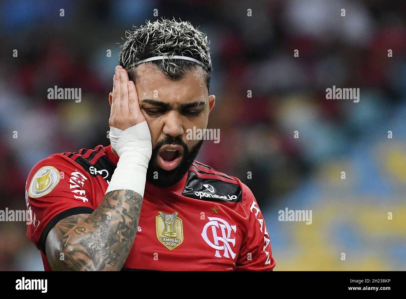 Rio de Janeiro,Brazil,October 17, 2021. Football player Gabriel Gabigol ...