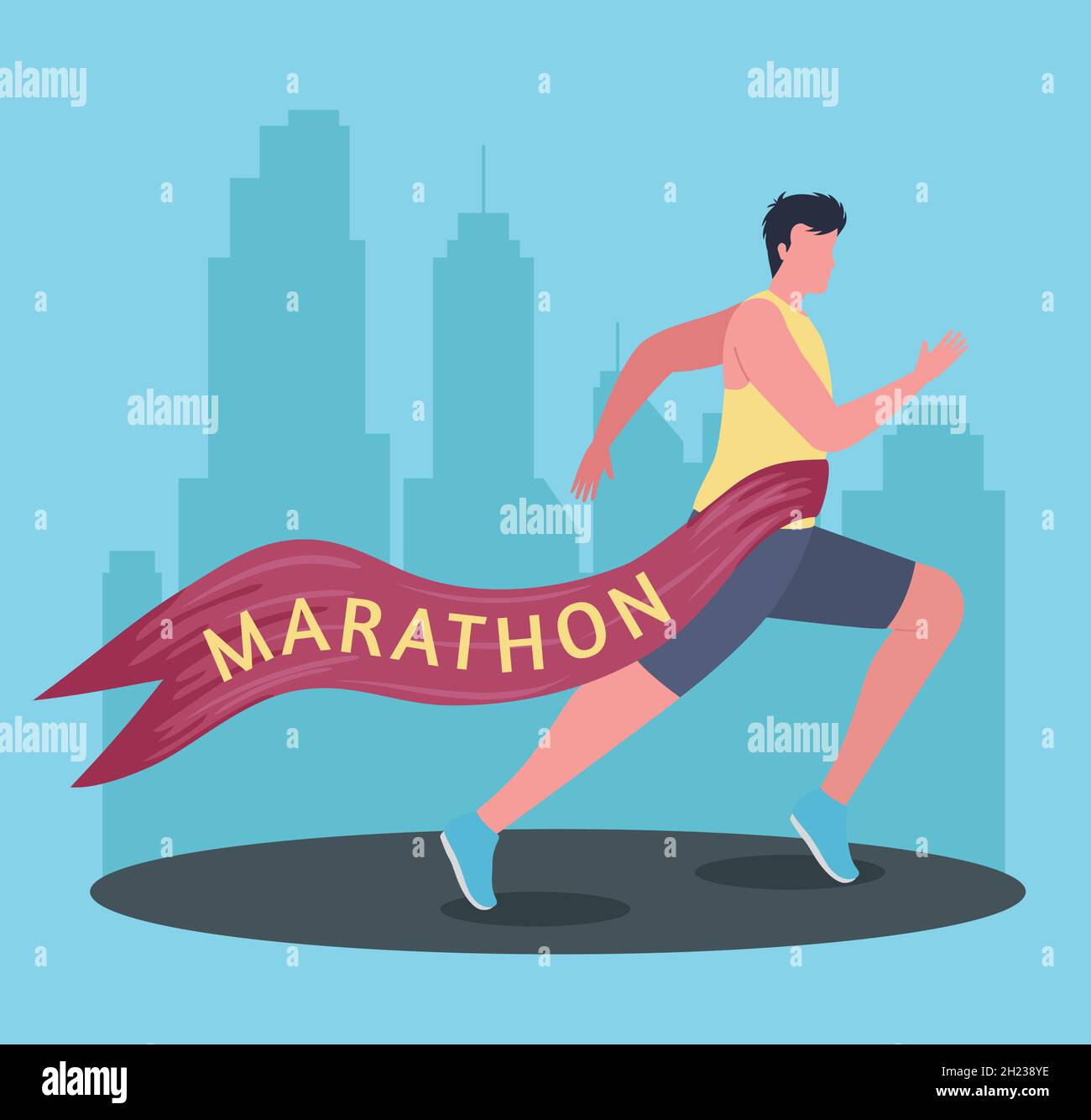 winner sportsman of marathon Stock Vector Image & Art - Alamy