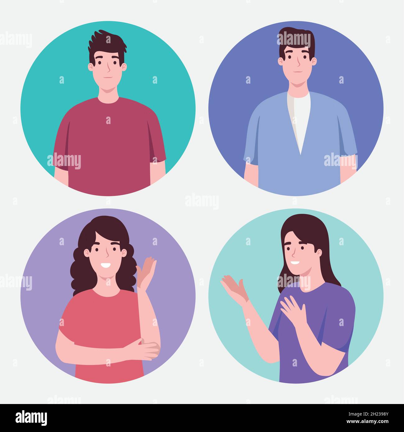 people in round frames Stock Vector Image & Art - Alamy