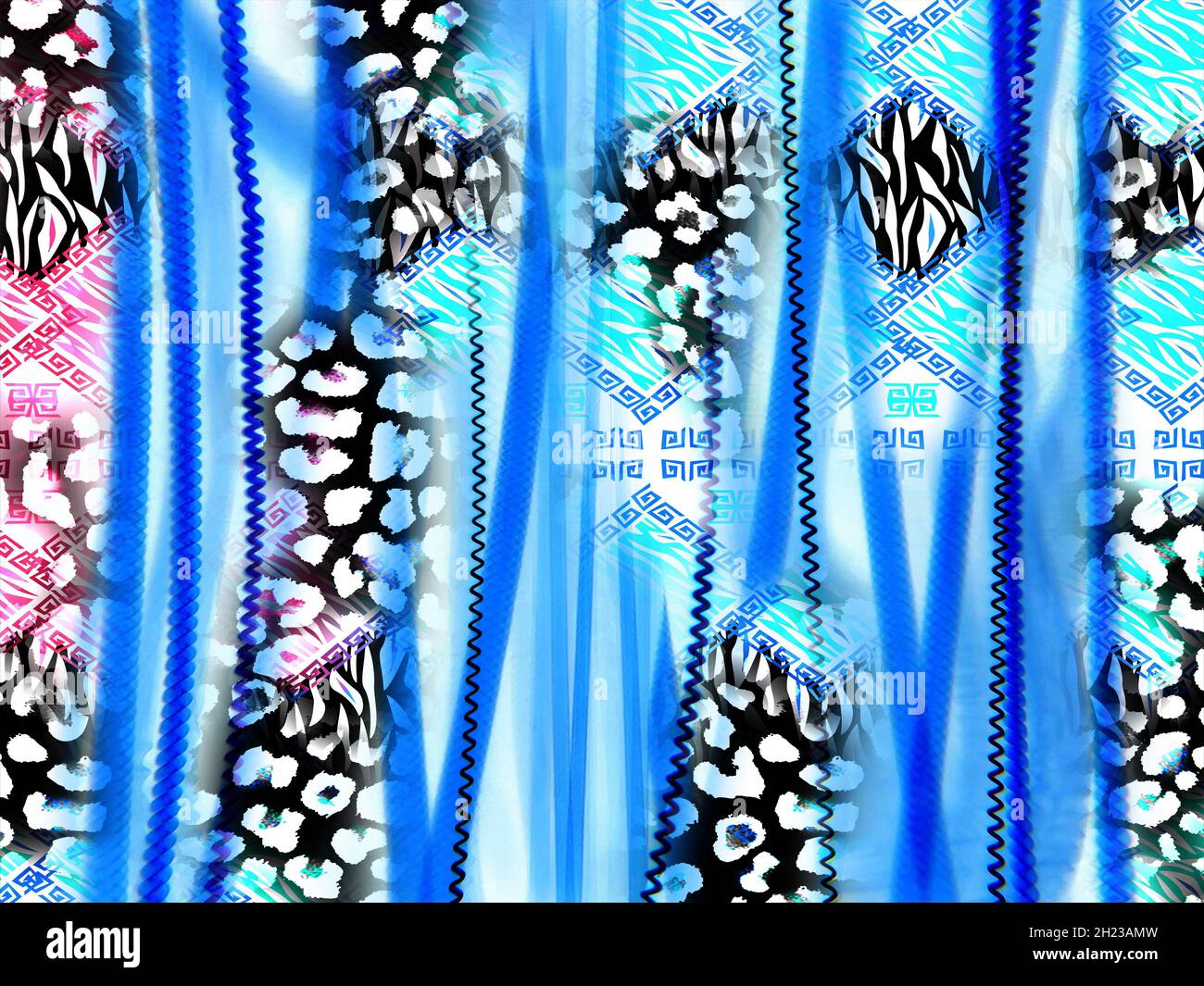 digital painted abstract design, colorful texture, fabric print pattern ...