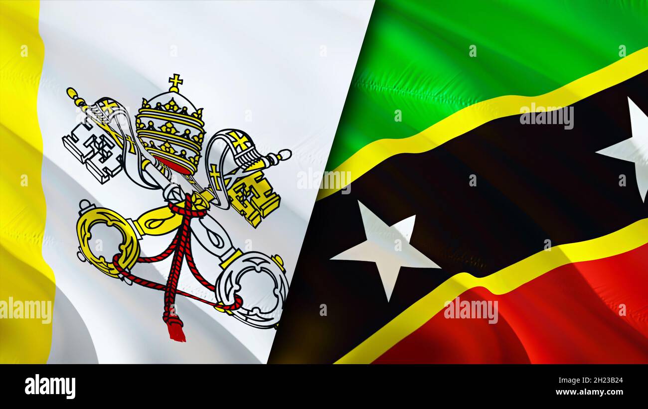 Vatican saint kitts and nevis flag hi-res stock photography and images ...