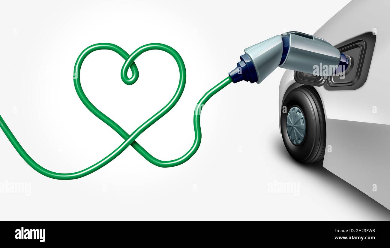 EV love or electric vehicle battery technology or charging station ...
