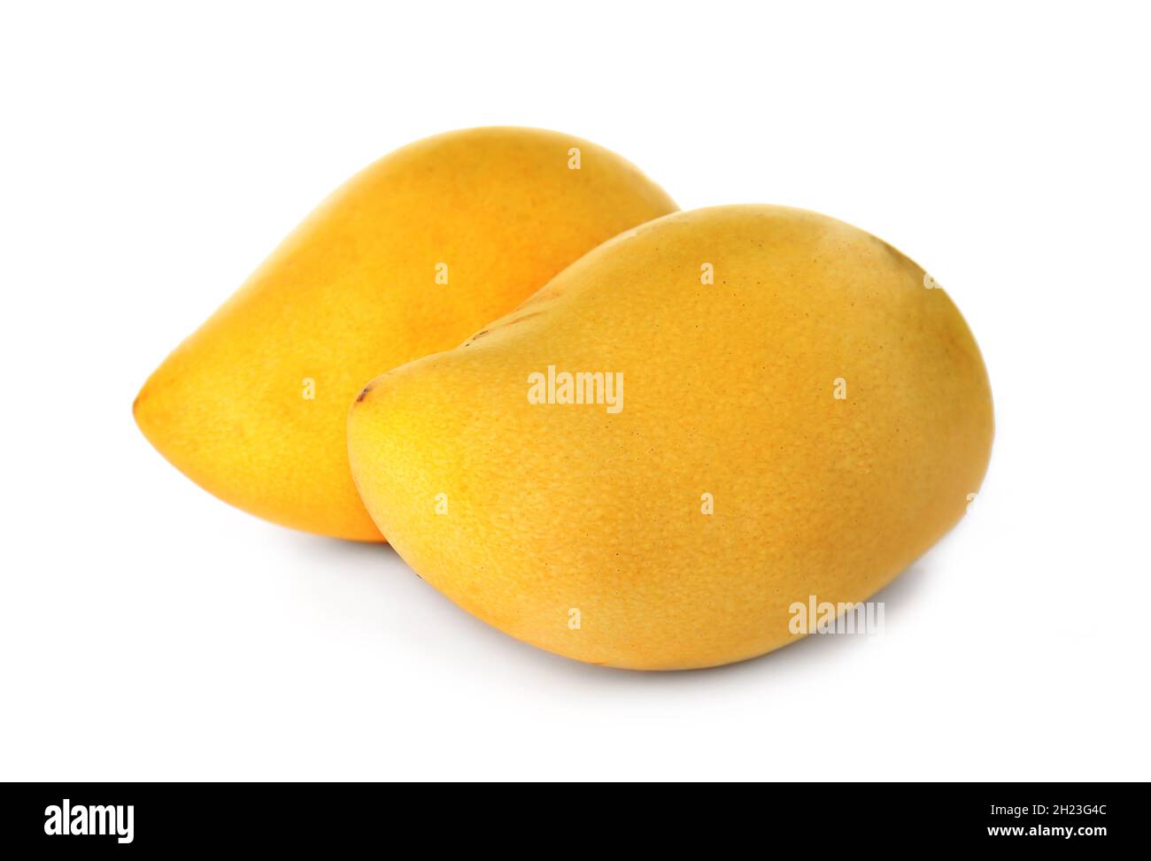 Fresh ripe mango fruits isolated on white Stock Photo - Alamy