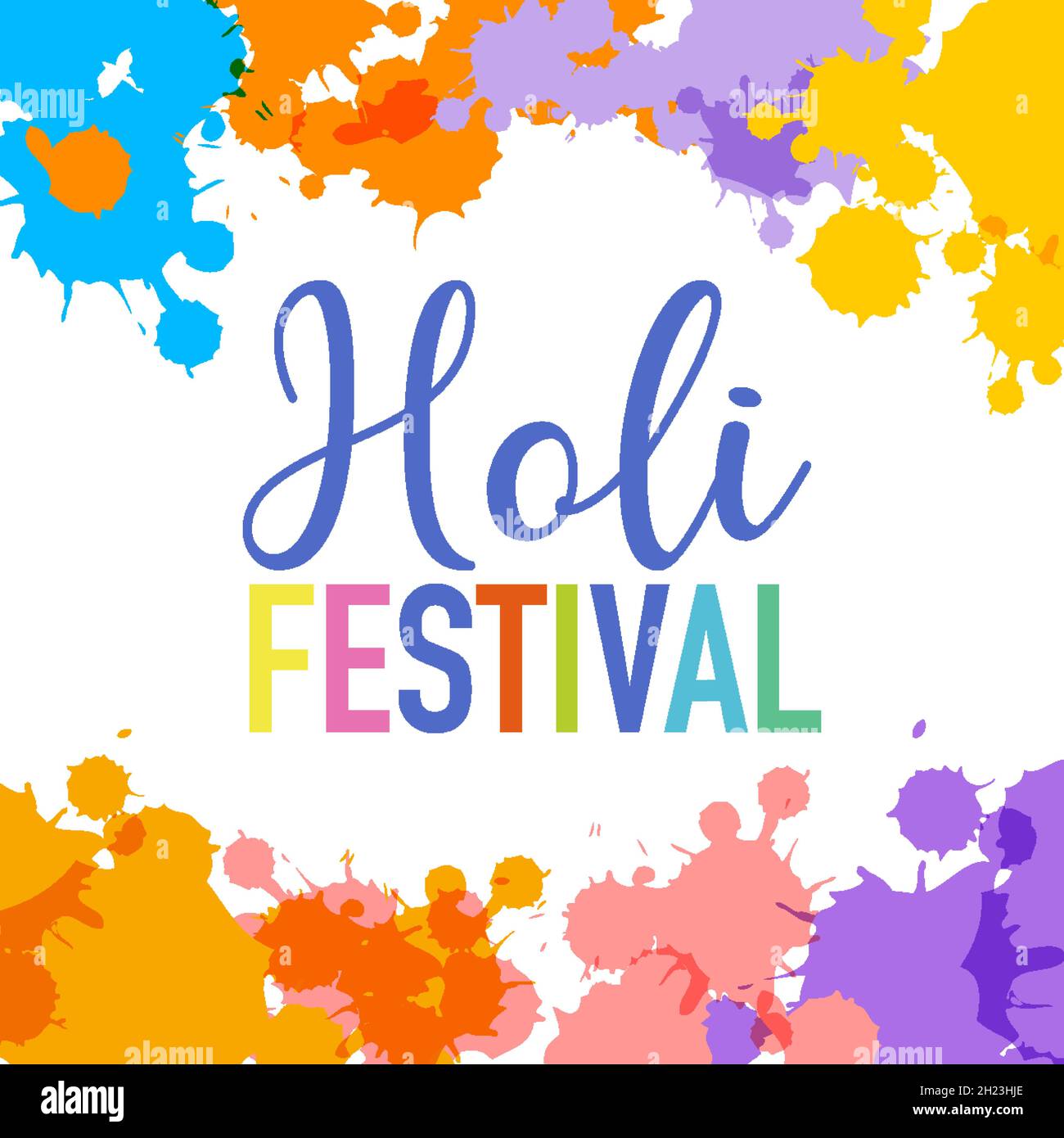 Happy Holi Fastival Colourful Poster illustration Stock Vector Image ...
