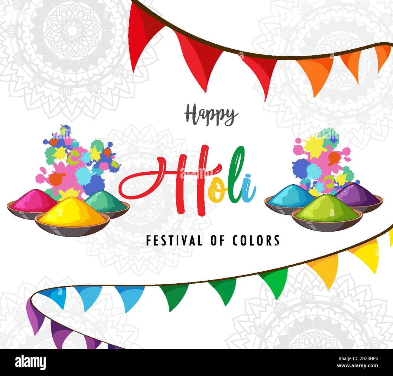 Holi Indian festival poster design illustration Stock Vector Image ...