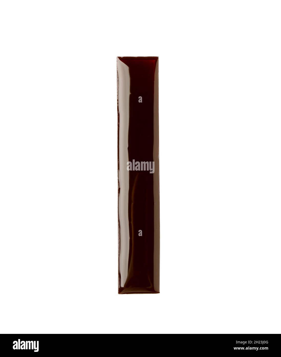 Letter I made of chocolate on white background Stock Photo - Alamy