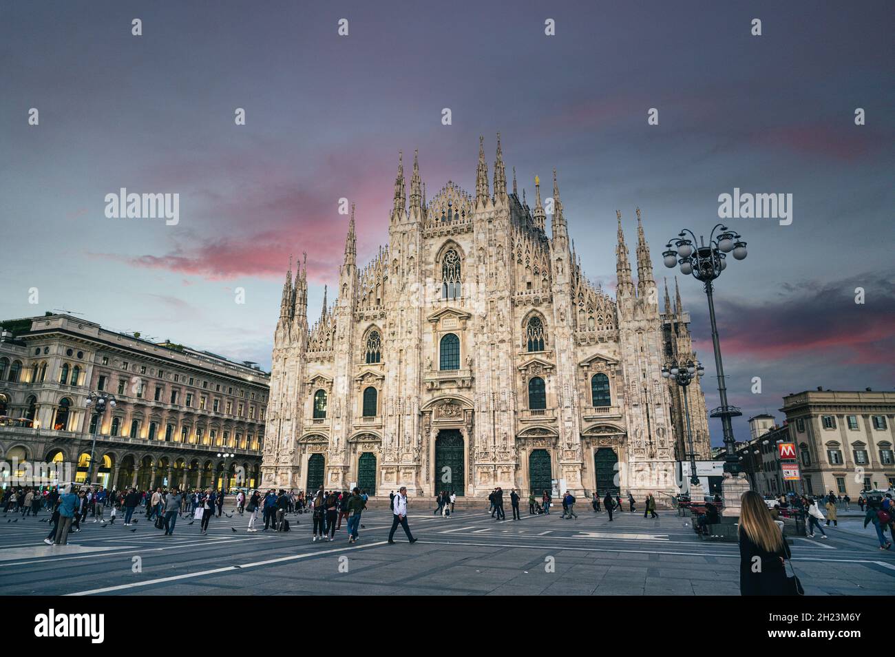 The Duomo-Cathedral symbol of Milan in Duomo Cathedral Square in Milan ...