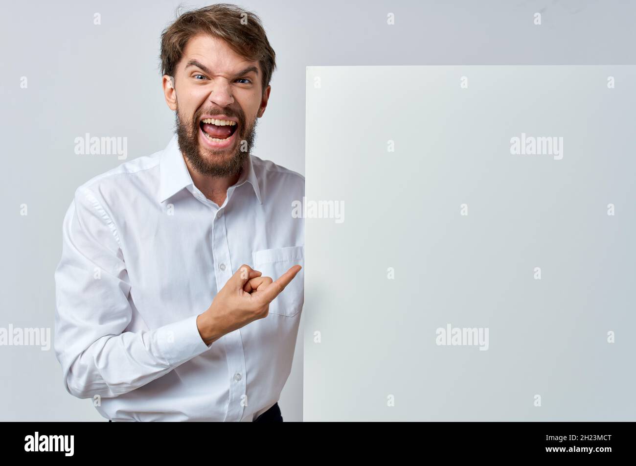 businessmen in a white t-shirt mocap poster discount advertising ...