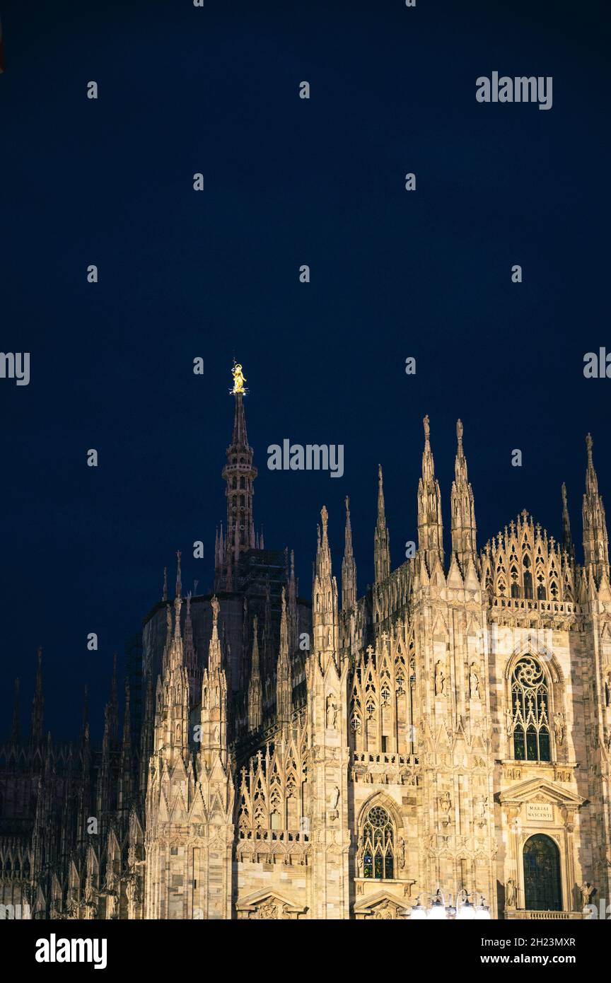 The Duomo-Cathedral symbol of Milan in Duomo Cathedral Square in Milan ...