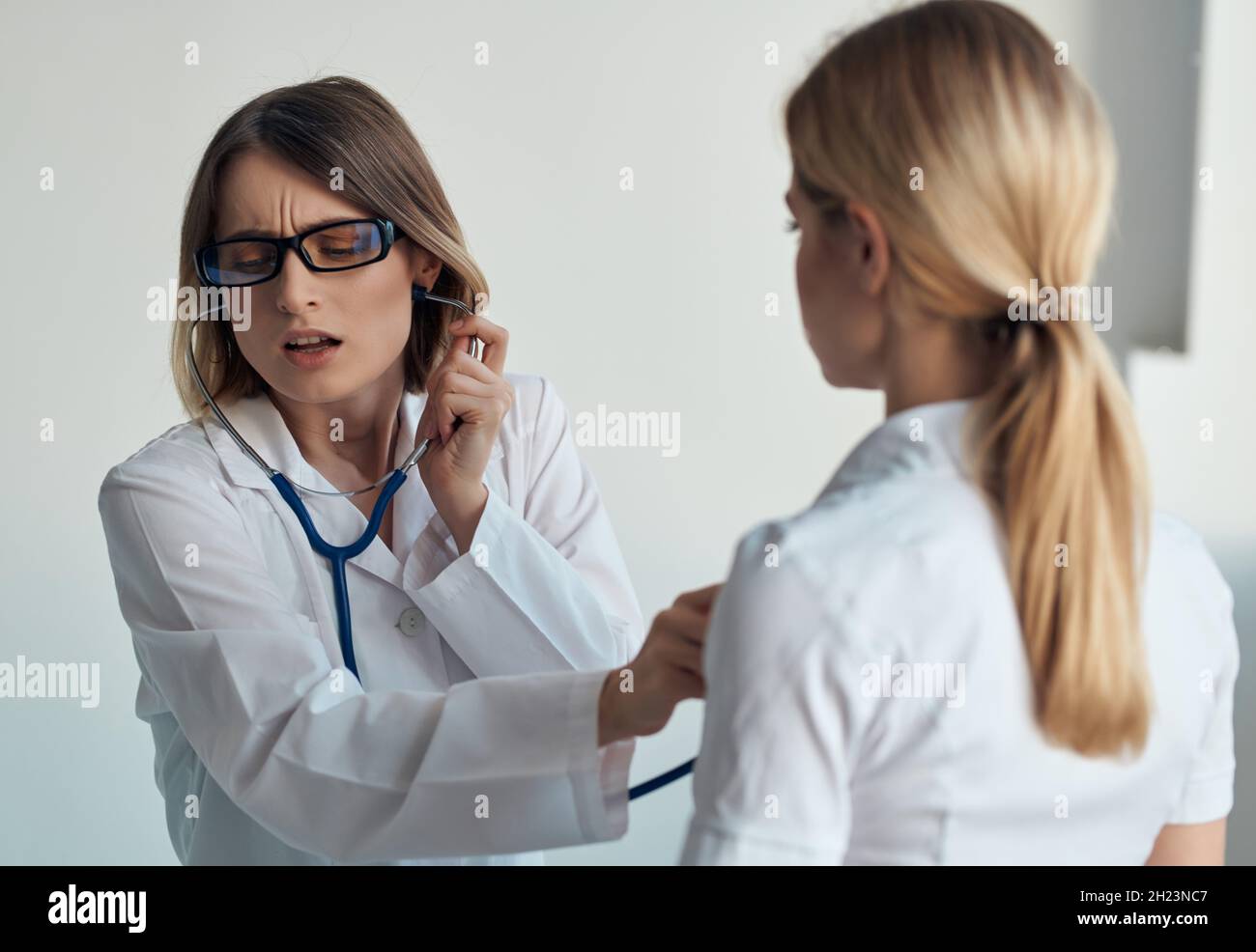 nurse stethoscope healing procedures treatment isolated background ...